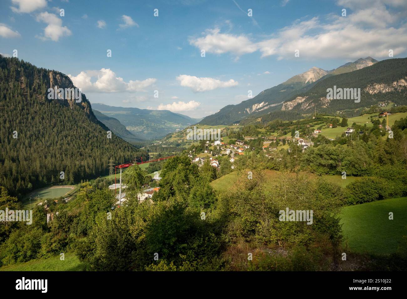 Trees and Mountain of The Swiss Alps Stock Photo - Alamy