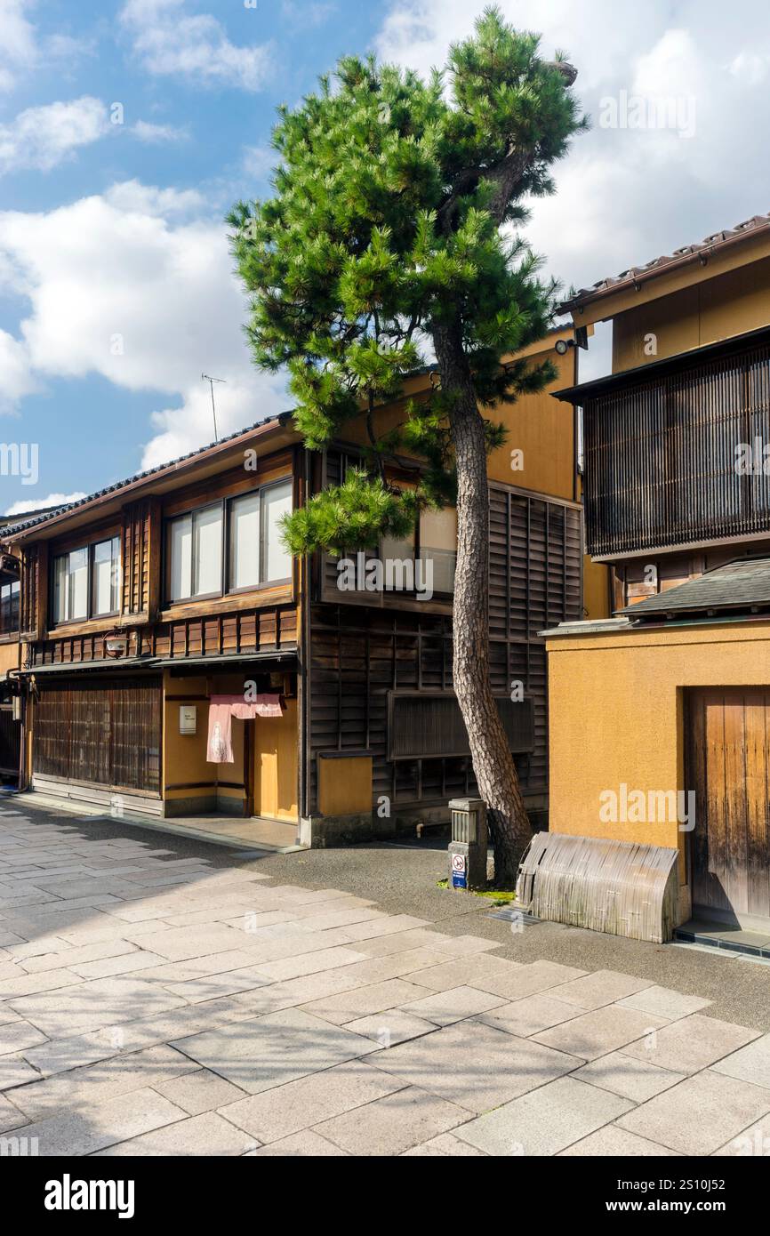 Townhouses in a traditional Chaya District in Kanazawa (Kanazawa/Japan ...