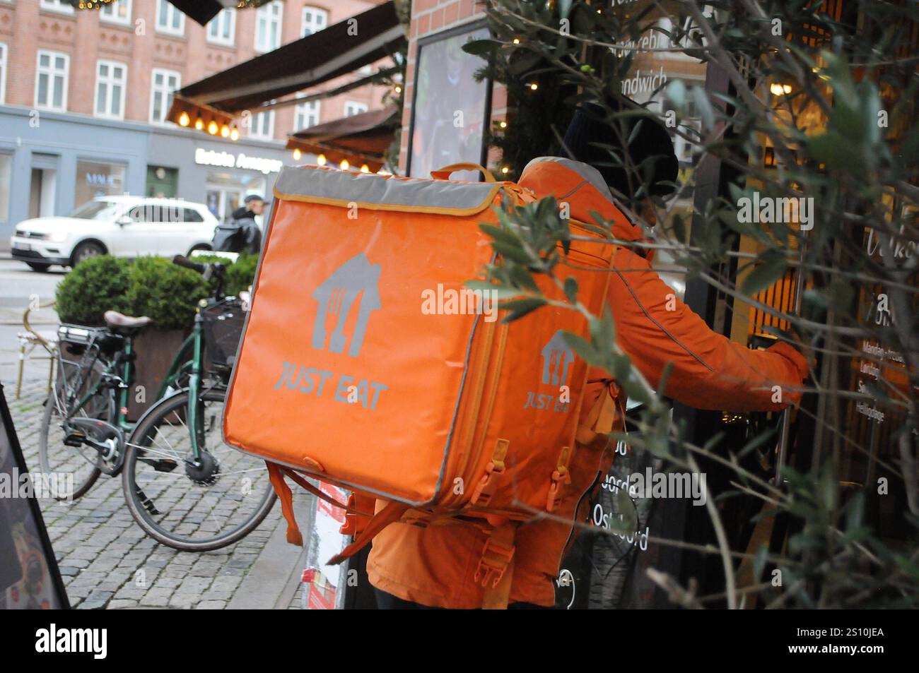 Copenhagen, Denmark /30 december...2024/.door dash Just eat food ...