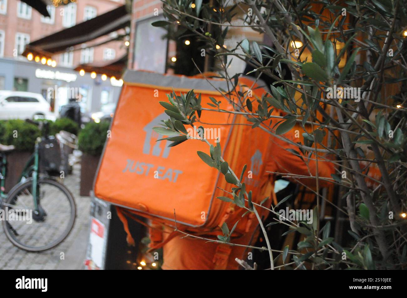 Copenhagen, Denmark /30 december...2024/.door dash Just eat food ...