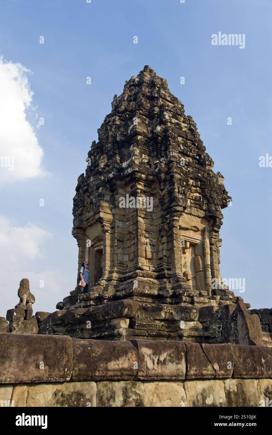 Bakong is the first temple mountain built by the Khmer empire at Angkor, near Siem Reap ...