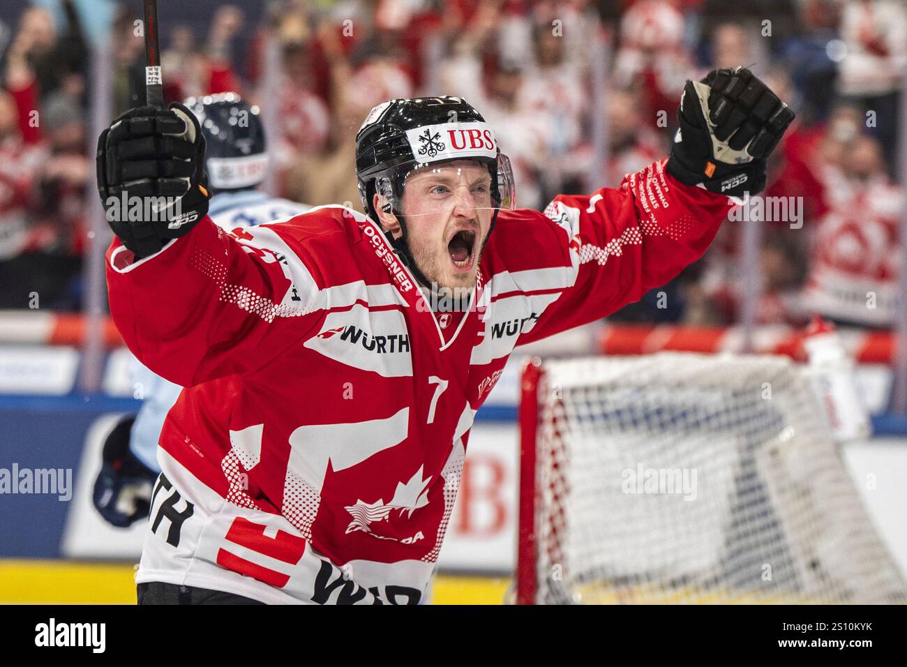 Team Canada's Daniel Carr celebrates the 2:1 during the semifinal game ...