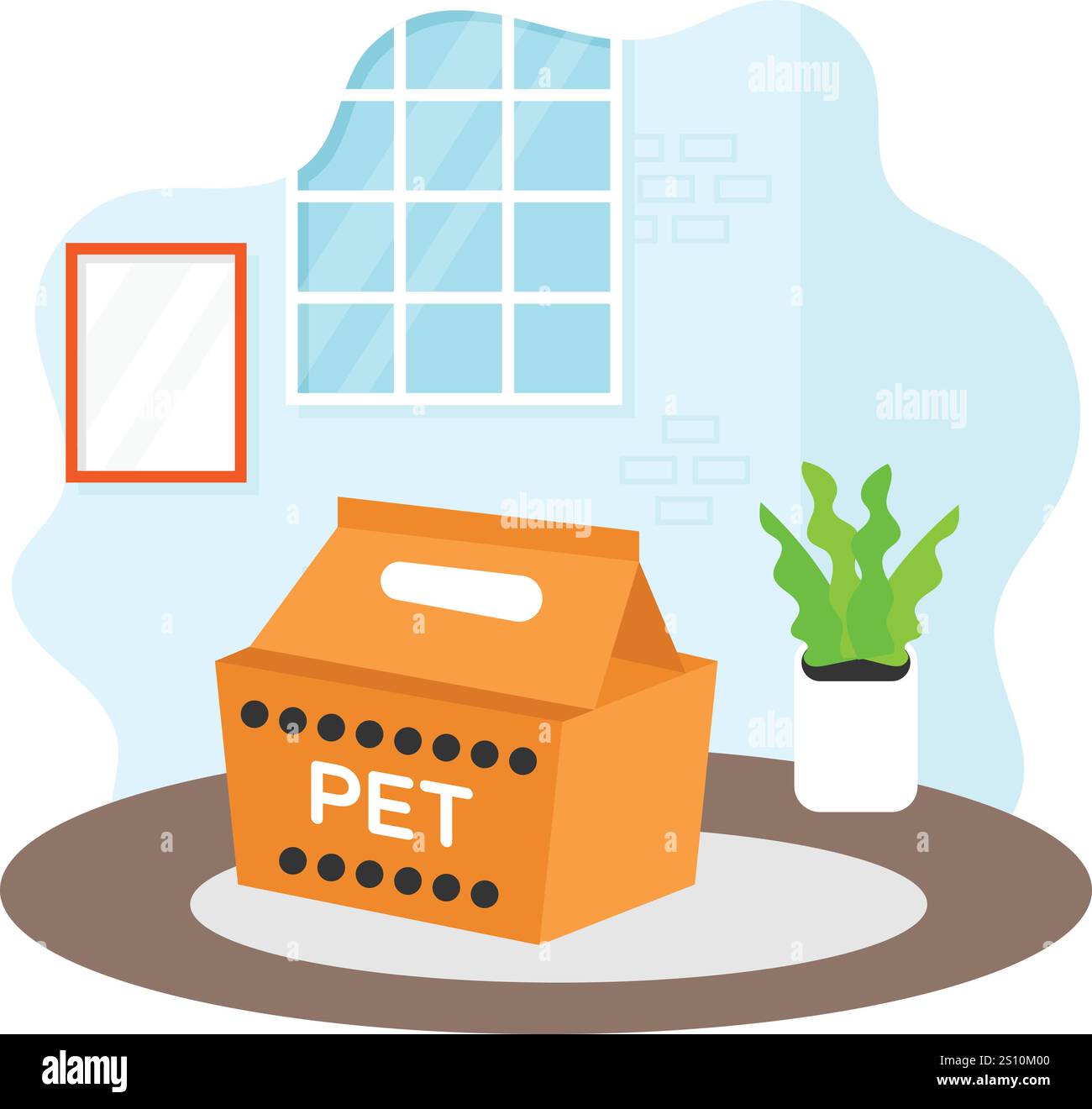 Kibble or Toppers Doorstep Delivery concept, fodder and forage in a box ...