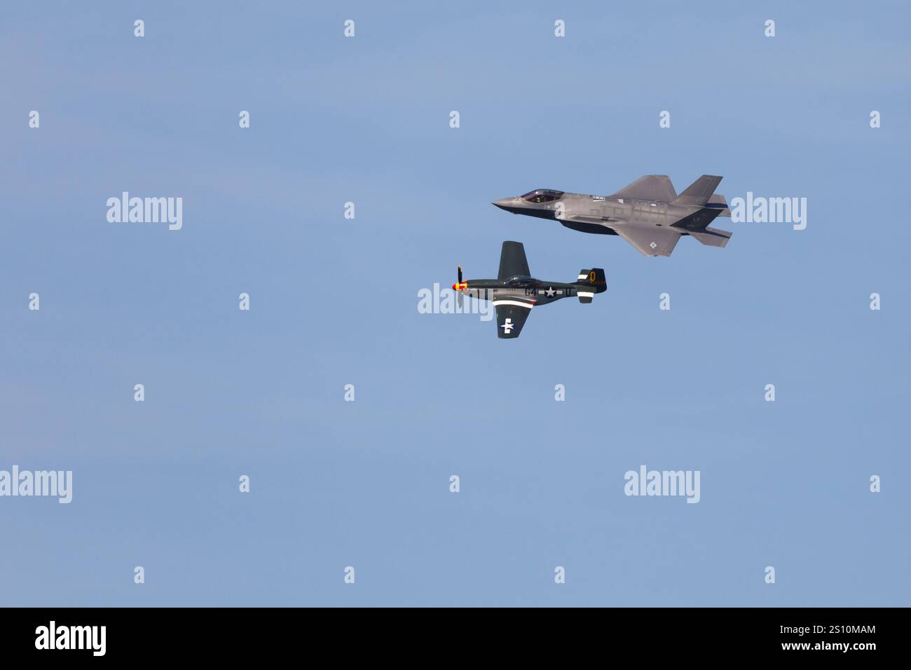 Modern Lockheed Martin F-35A, Lightning fighter, LF5072, display with ...