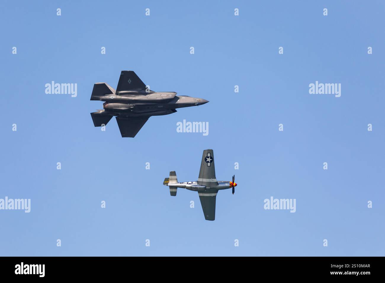 Modern Lockheed Martin F-35A, Lightning fighter, LF5072, display with ...