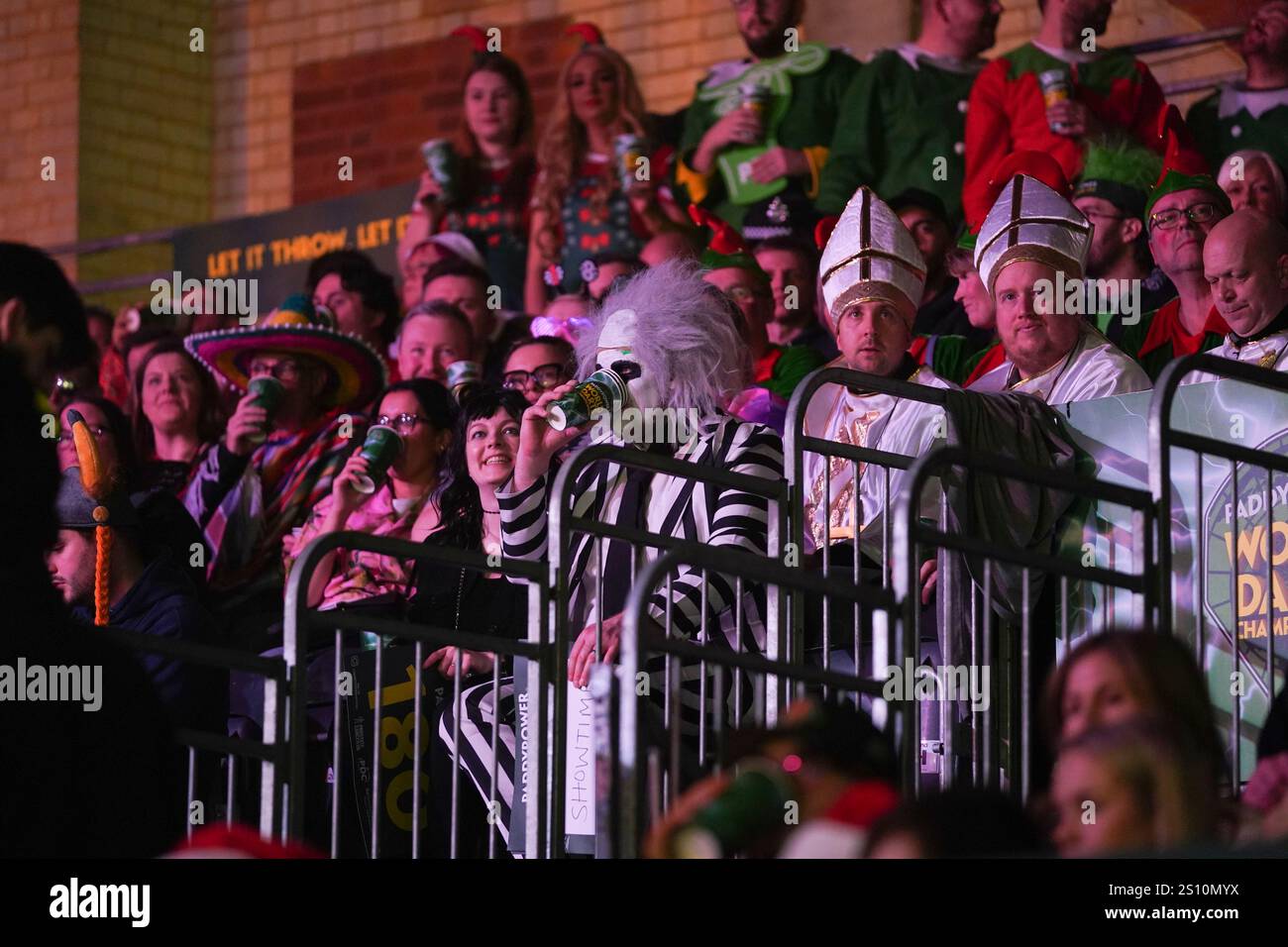 Fans in fancy dress costume during the round 4 match between Rob Owen ...
