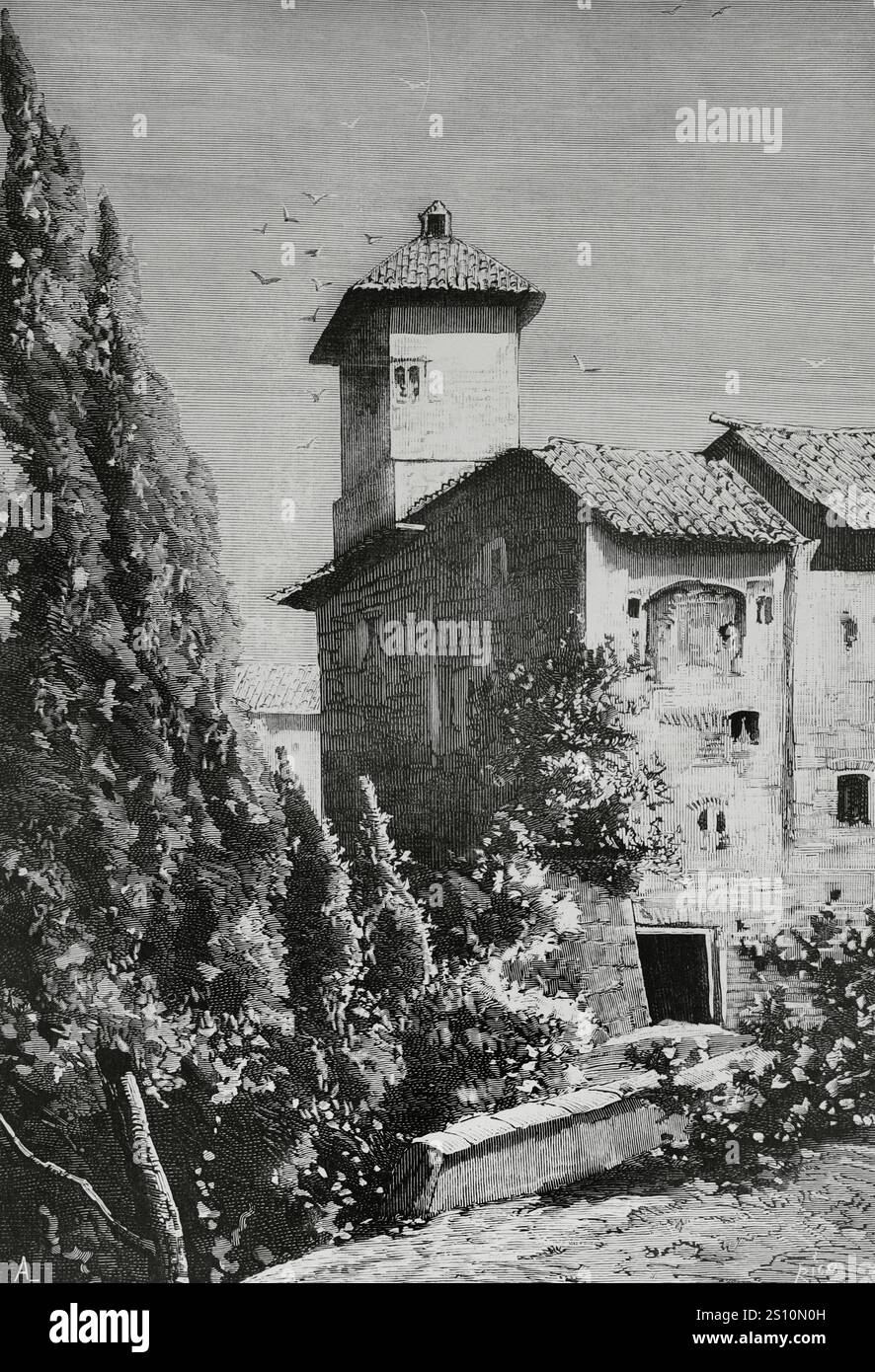 Spain. Andalusia. Granada. The Ladies Tower (Torre de las Damas). Part ...