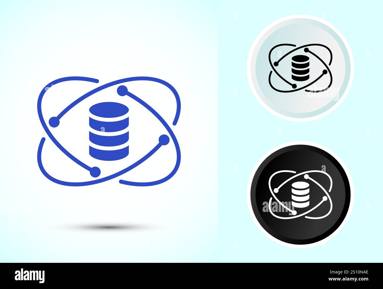 Data science icon design illustration. Big data, digital tech icon ...
