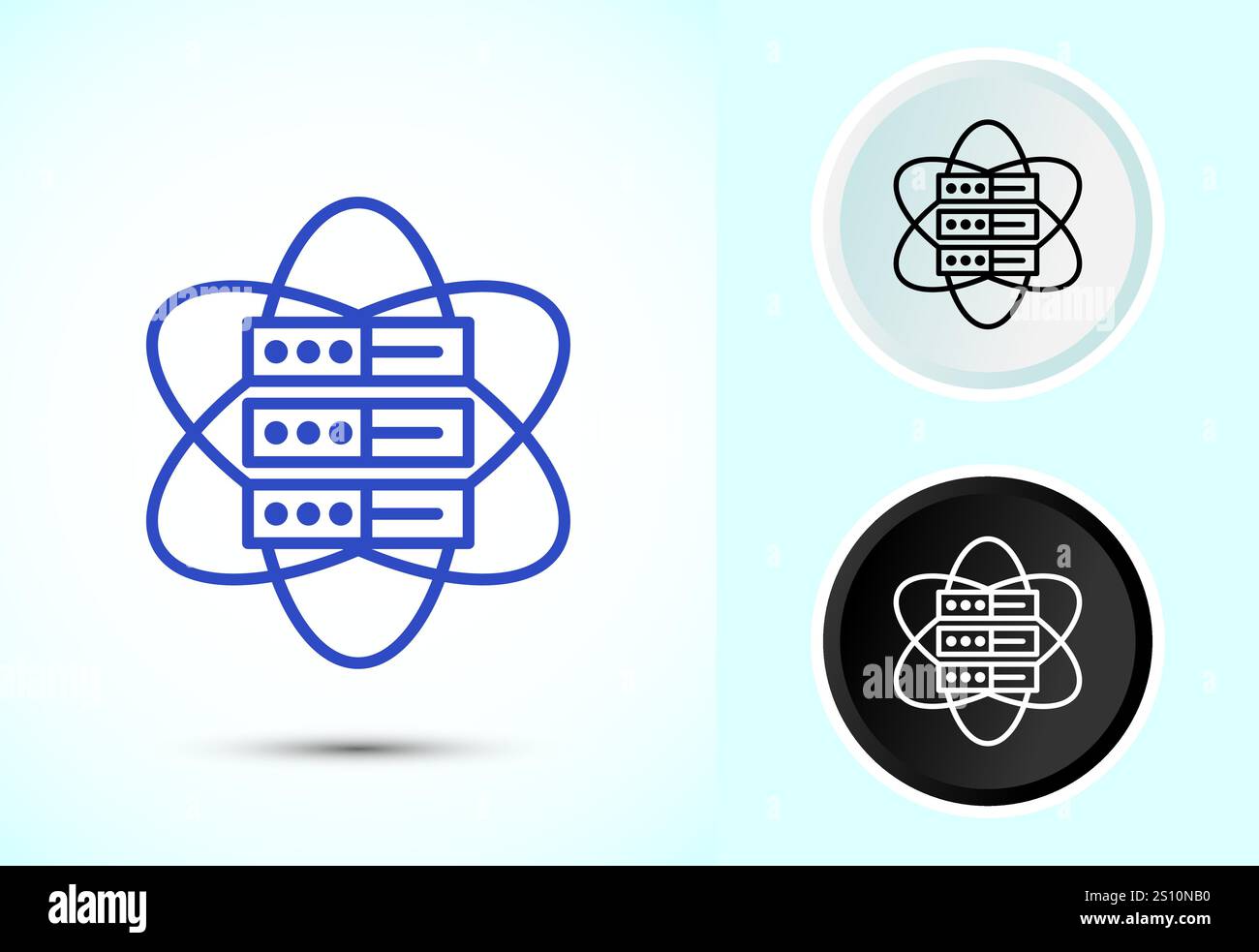 Data science icon design illustration. Big data, digital tech icon ...