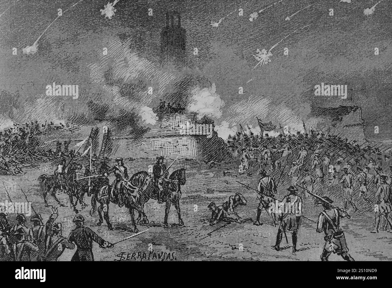 War of the Spanish Succession (1705-1714). Catalonia campaign. Siege of ...