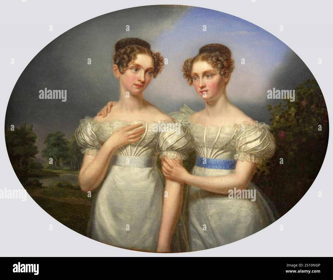 Elisabeth Ludovika with identical twin sister Amalie Auguste Stock Photo - Alamy