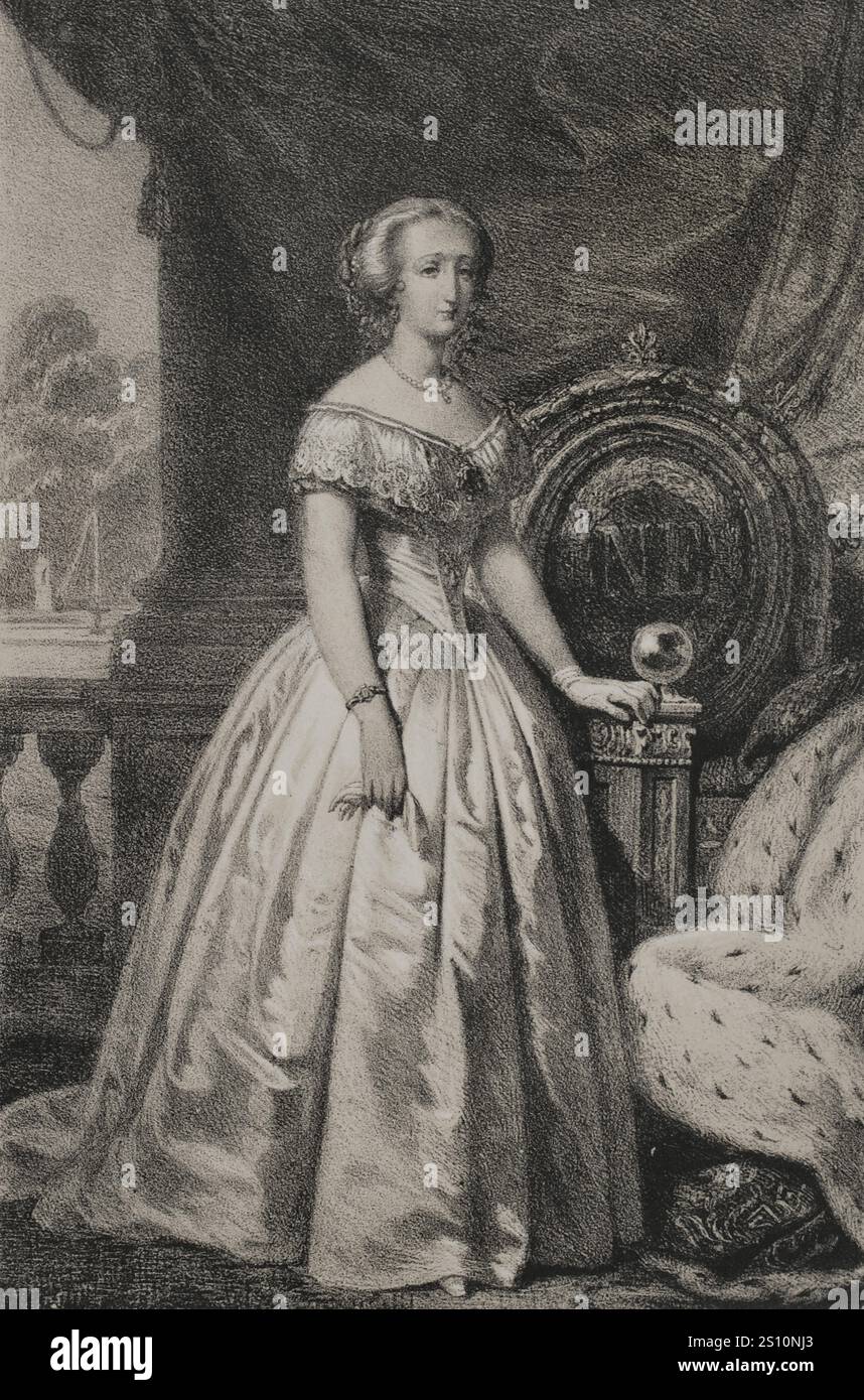 Eugenie de Montijo (Eugenia de Palafox Portocarrero y Kirkpatric) (1826-1920). Spanish ...