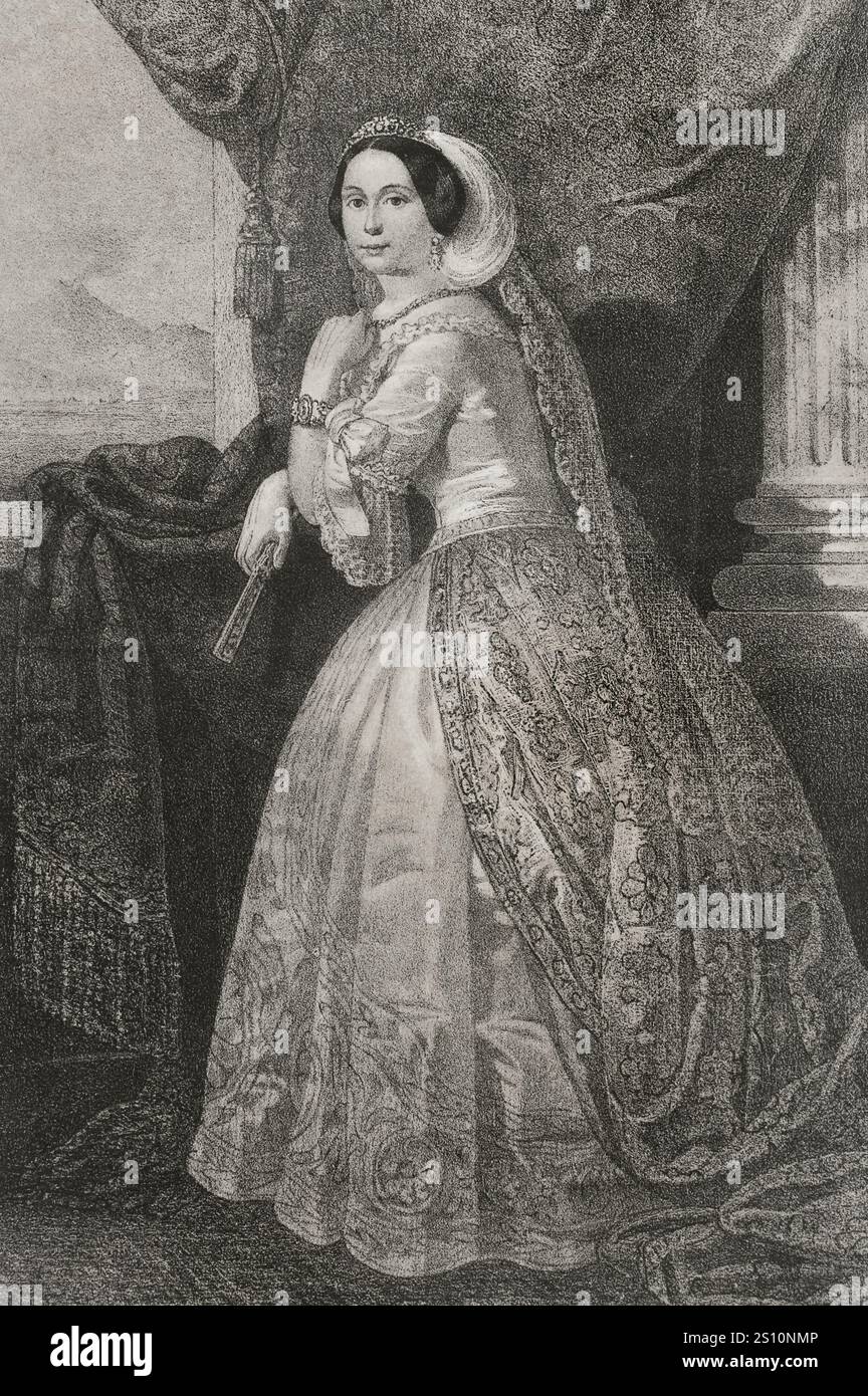 Maria Theresa of Austria (1816-1867). Archduchess of Austria. Queen ...