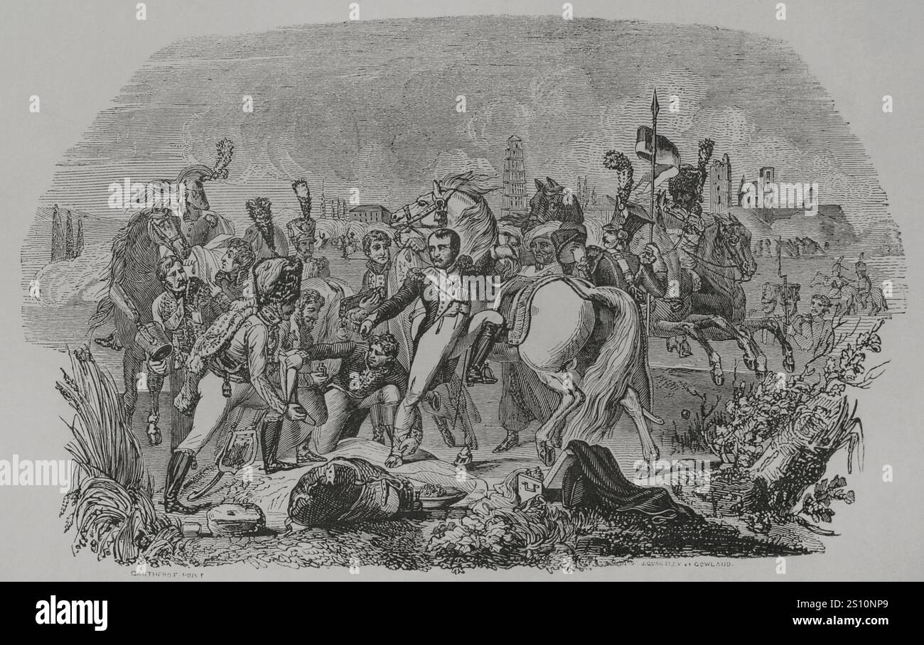 Napoleonic Wars. Battle of Ratisbon or Battle of Regensburg (April 23 ...