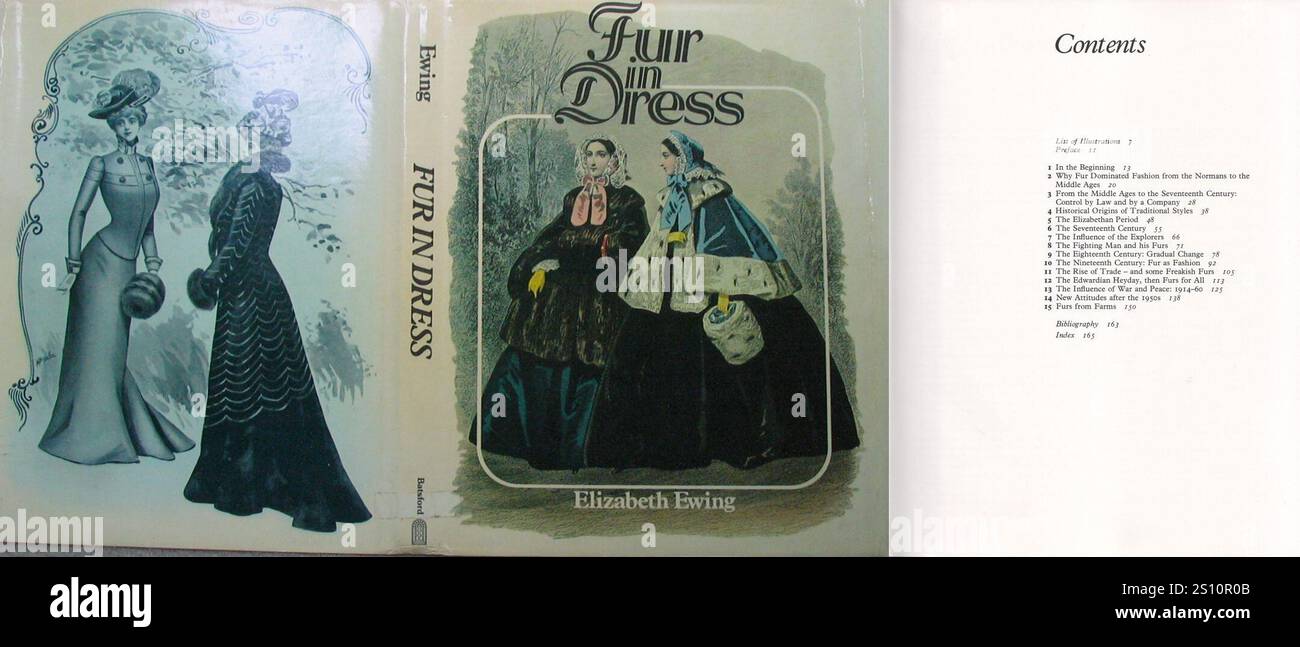 Elizabeth Ewing, Fur in Dress, 1981, book cover and contents Stock ...