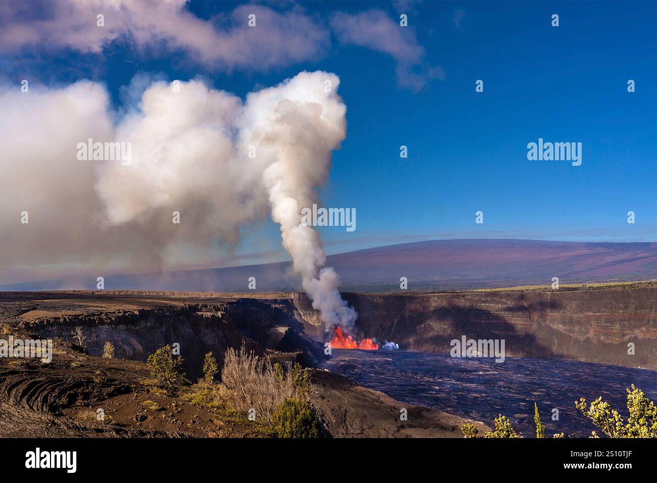 Kilauea, United States of America. 23 December, 2024. Daylight view of ...
