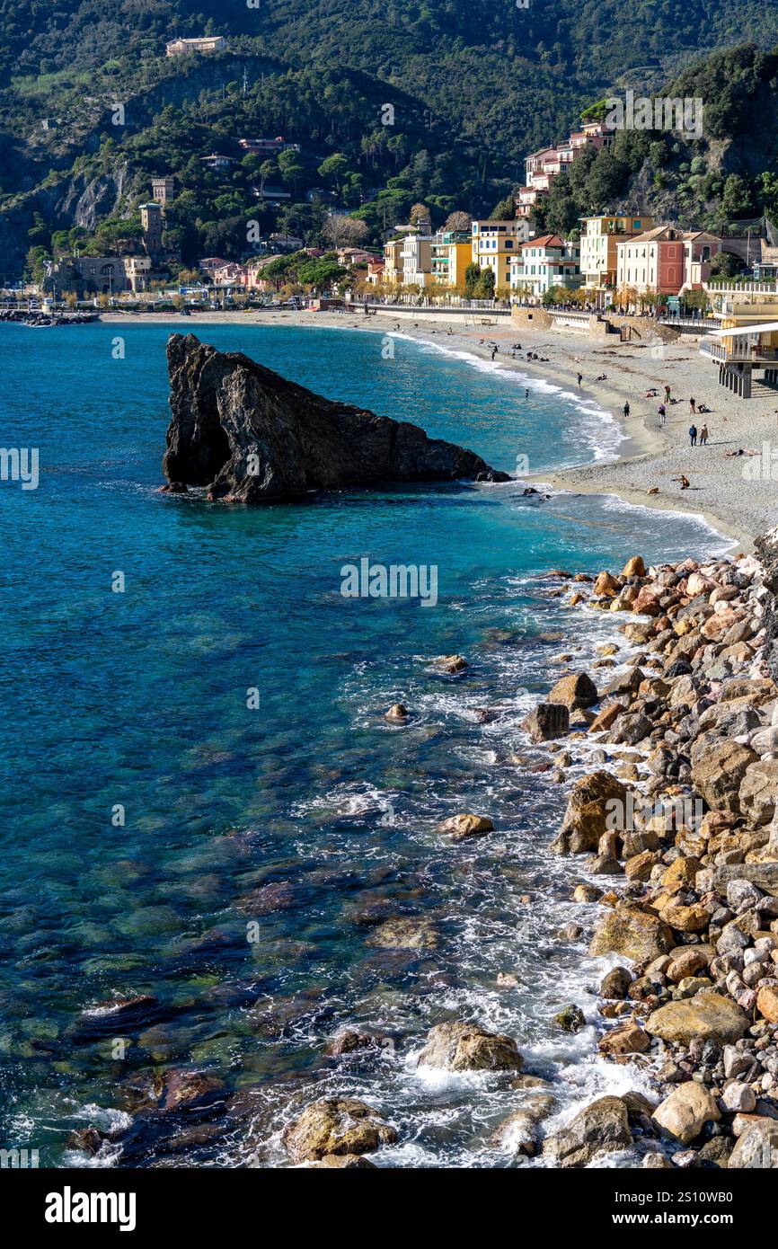 The Fegina beach in off peak season in Monterosso al Mare, Cinque Terre ...