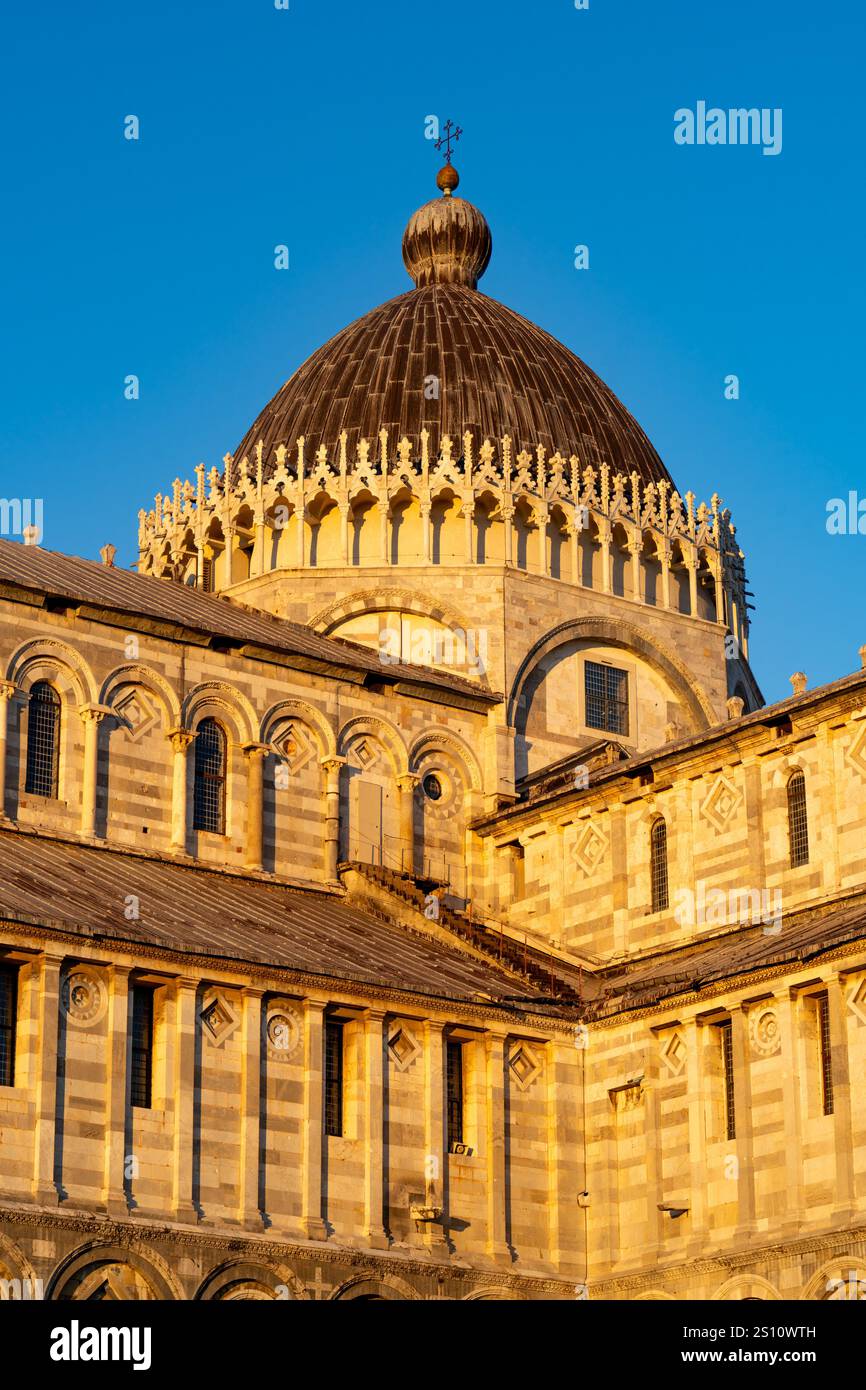 The dome of the Pisa Duomo or Primatial Metropolitan Cathedral of the ...
