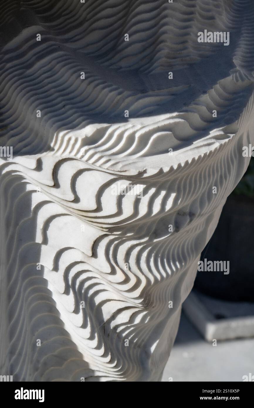 A sculpture roughed out with a CNC milling machine prior to hand ...