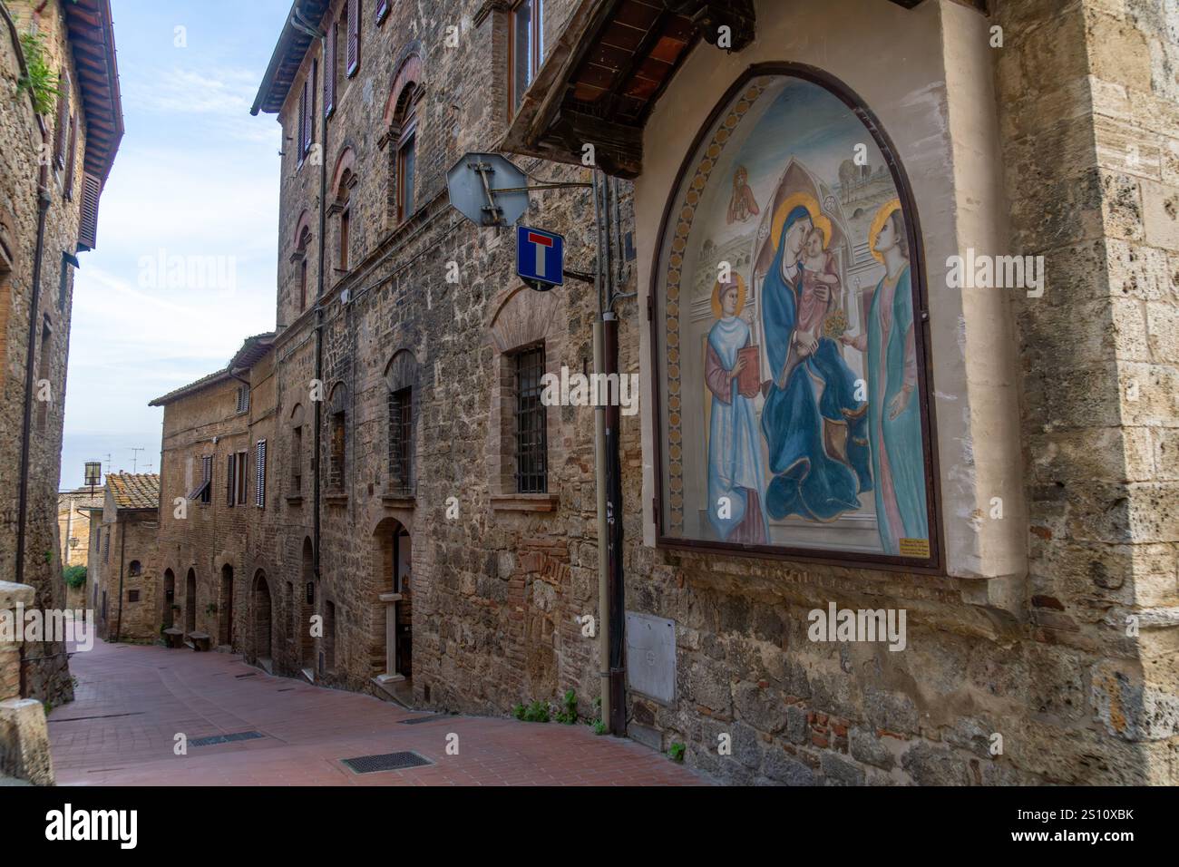 Medieval architecture on Via Palestro near the Arch of Becci in the ...