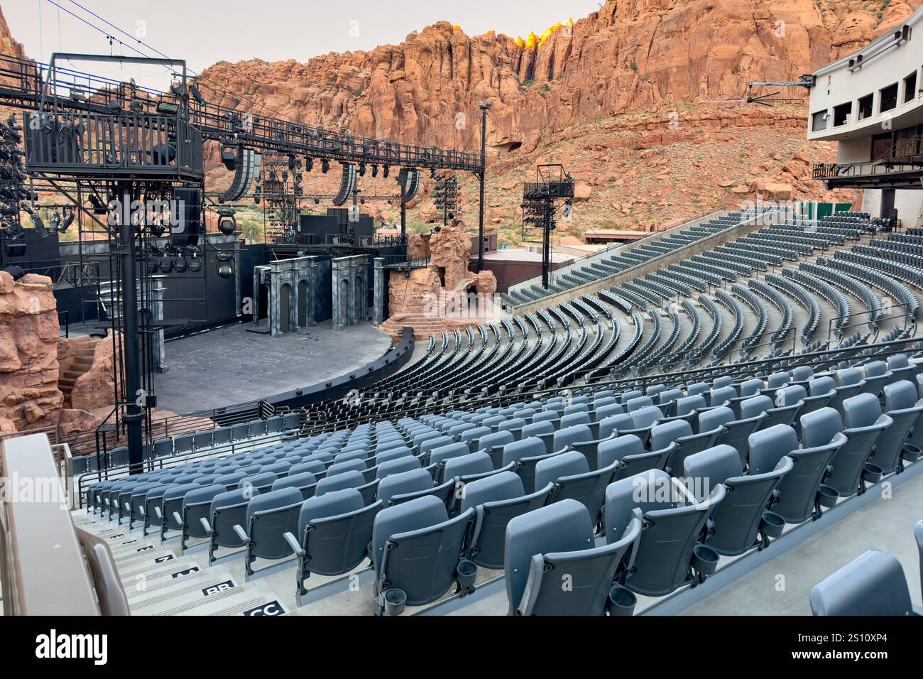 The amphitheater before a performance at the Tuacahn Center for the ...