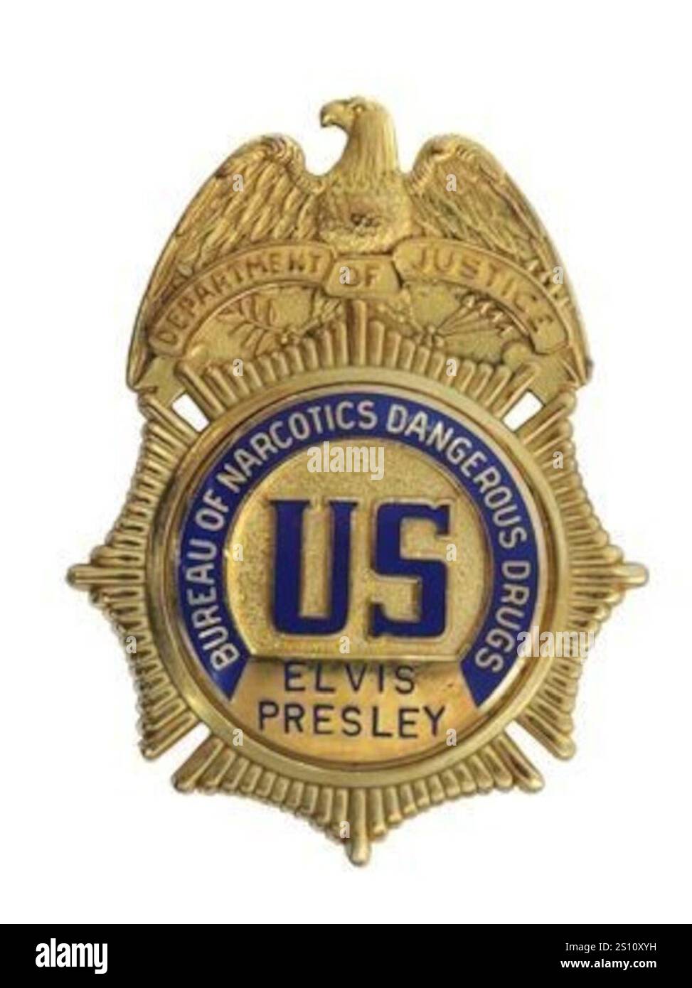 Elvis Presley BNDD narcotics badge Stock Photo - Alamy