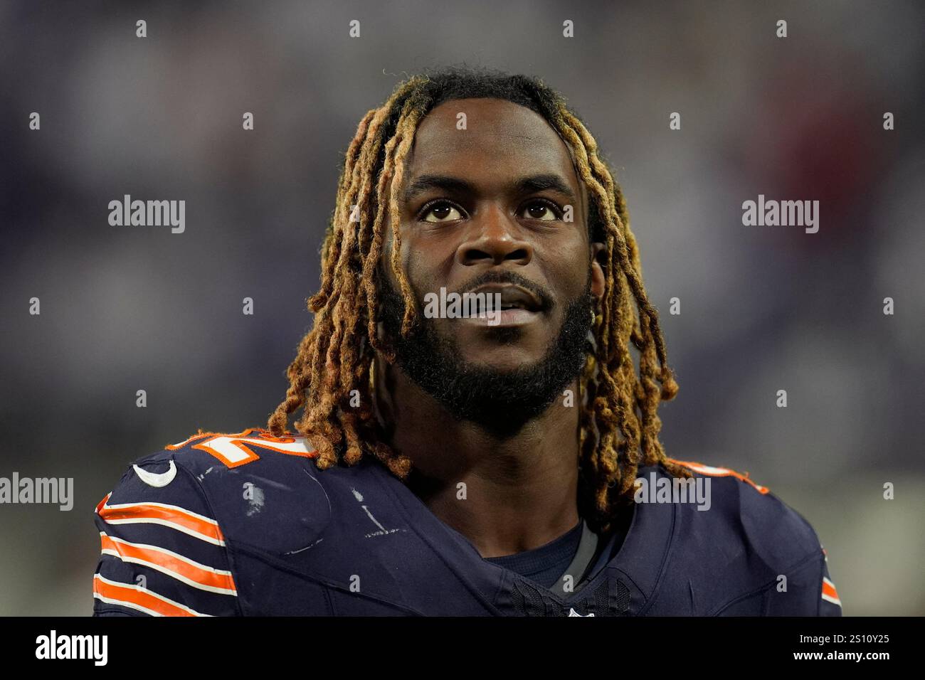Chicago Bears defensive end Darrell Taylor (52) walks off the field ...