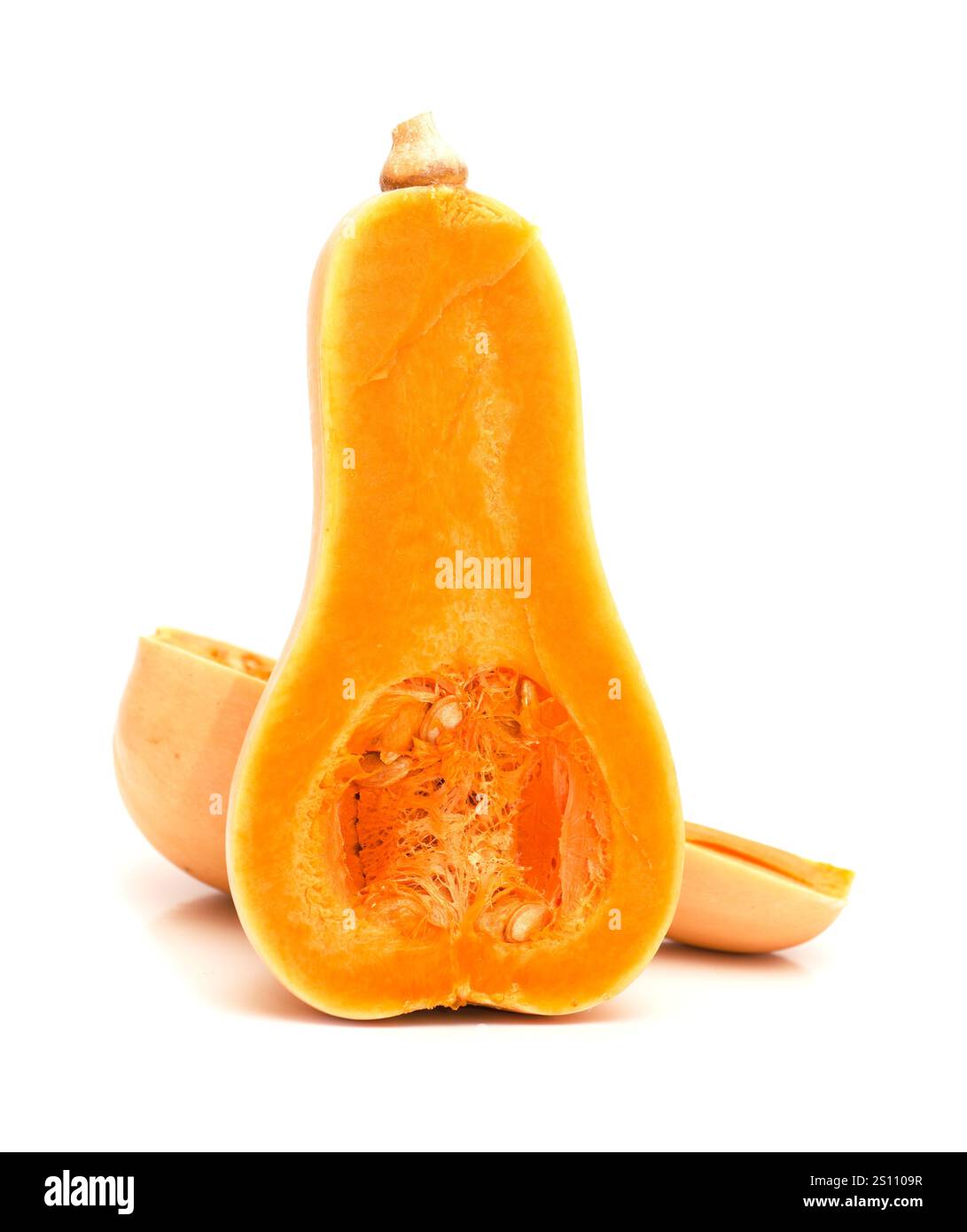 small pale orange ripe butternut squash, a type of winter squash Stock ...