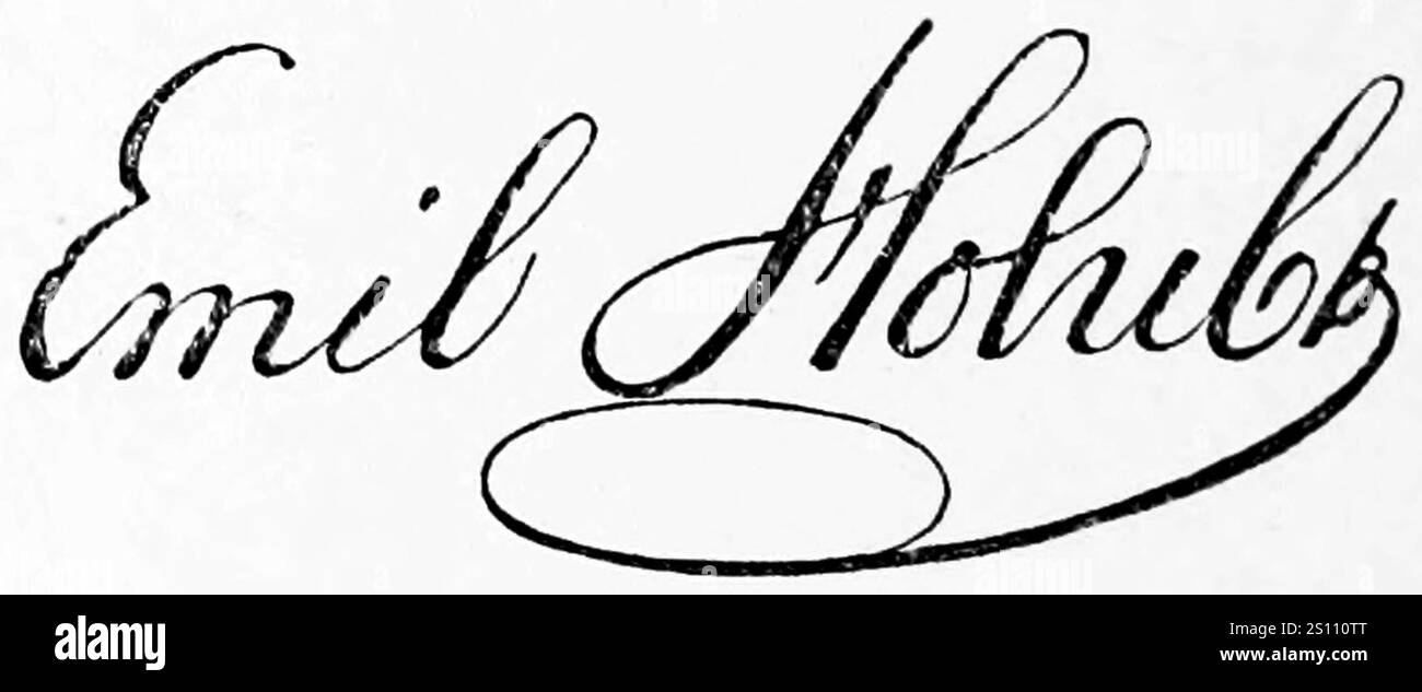 Emil Holub signature Stock Photo - Alamy