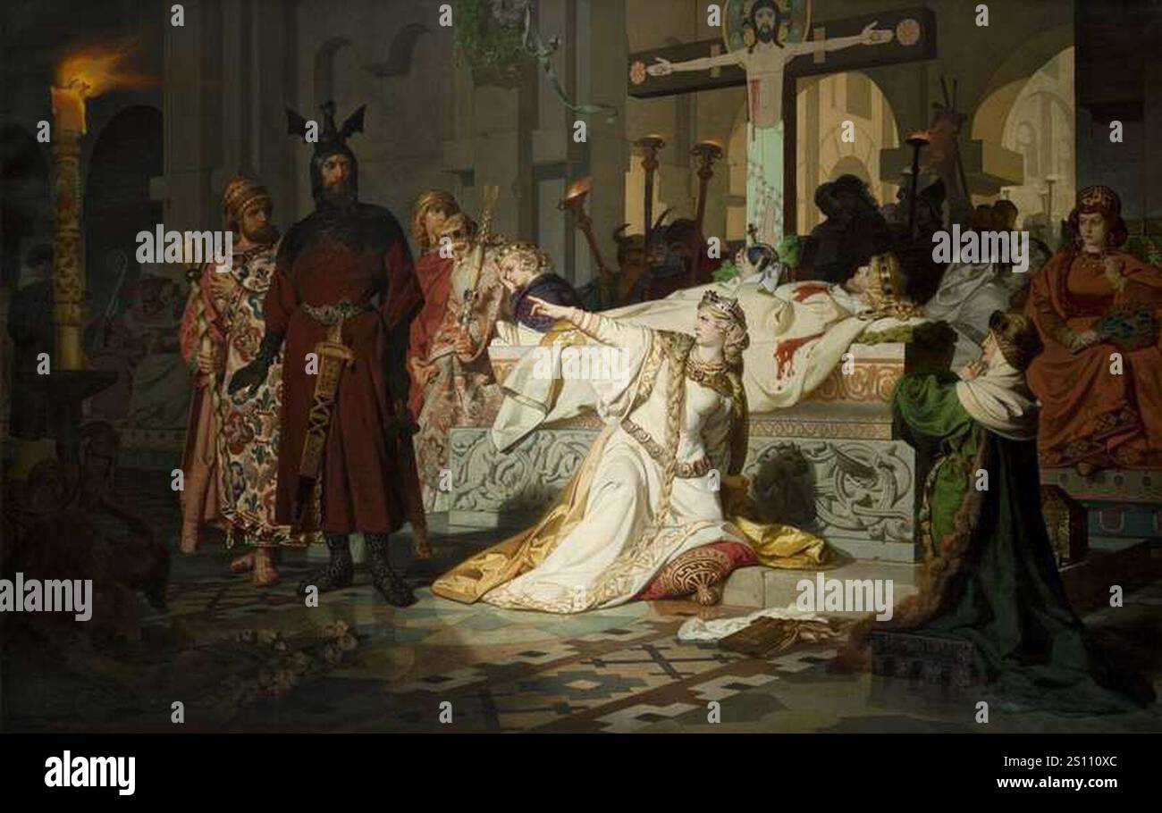 Emil Lauffer - Kriemhild’s Accusation (Kriemhild accuses Gunther and ...