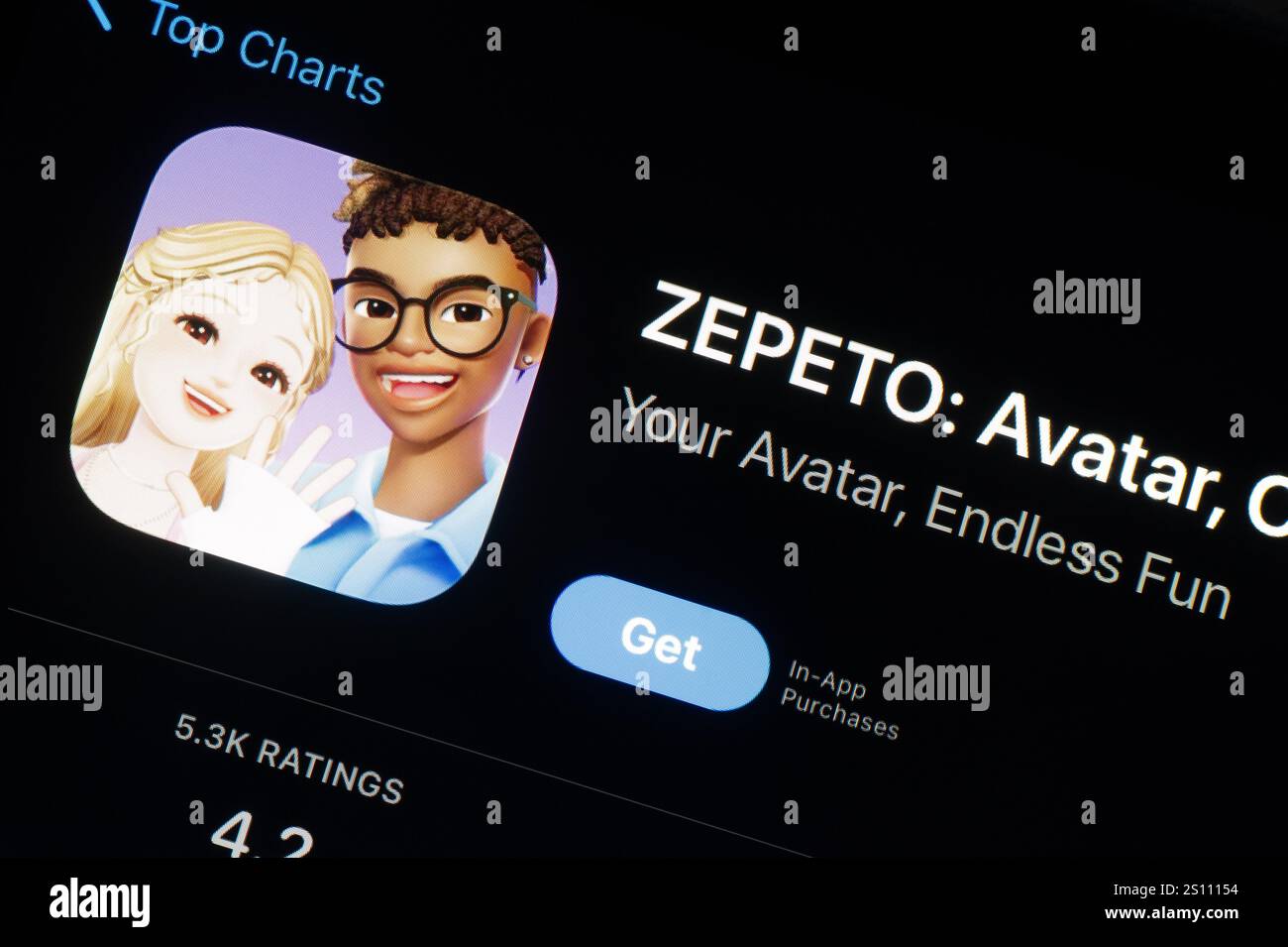 OSTRAVA, CZECHIA - JULY 27, 2024: App store with Zepeto avatar mobile ...