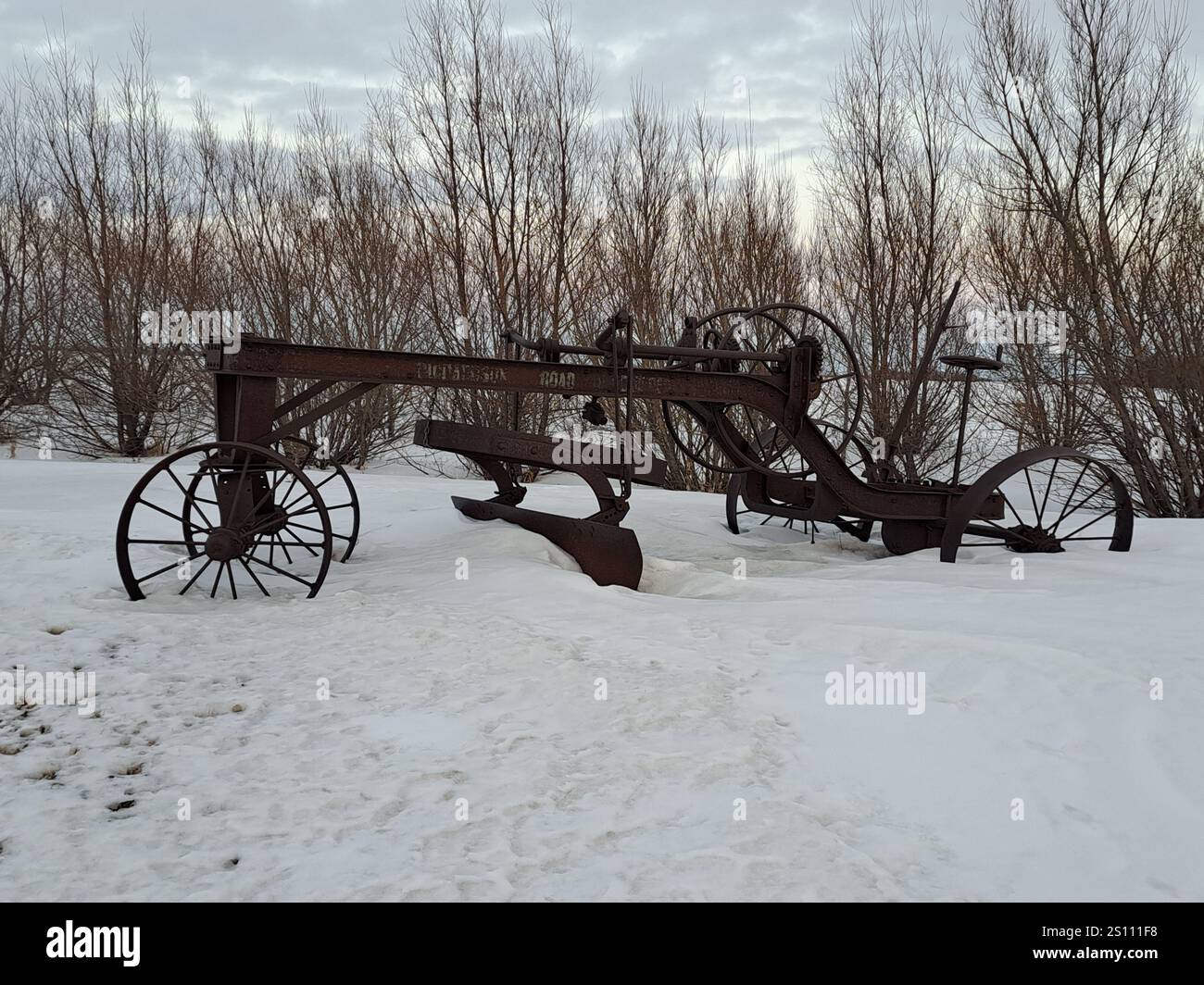 Vintage farming equipment at Pete's Heritage Museum at the longitudinal ...
