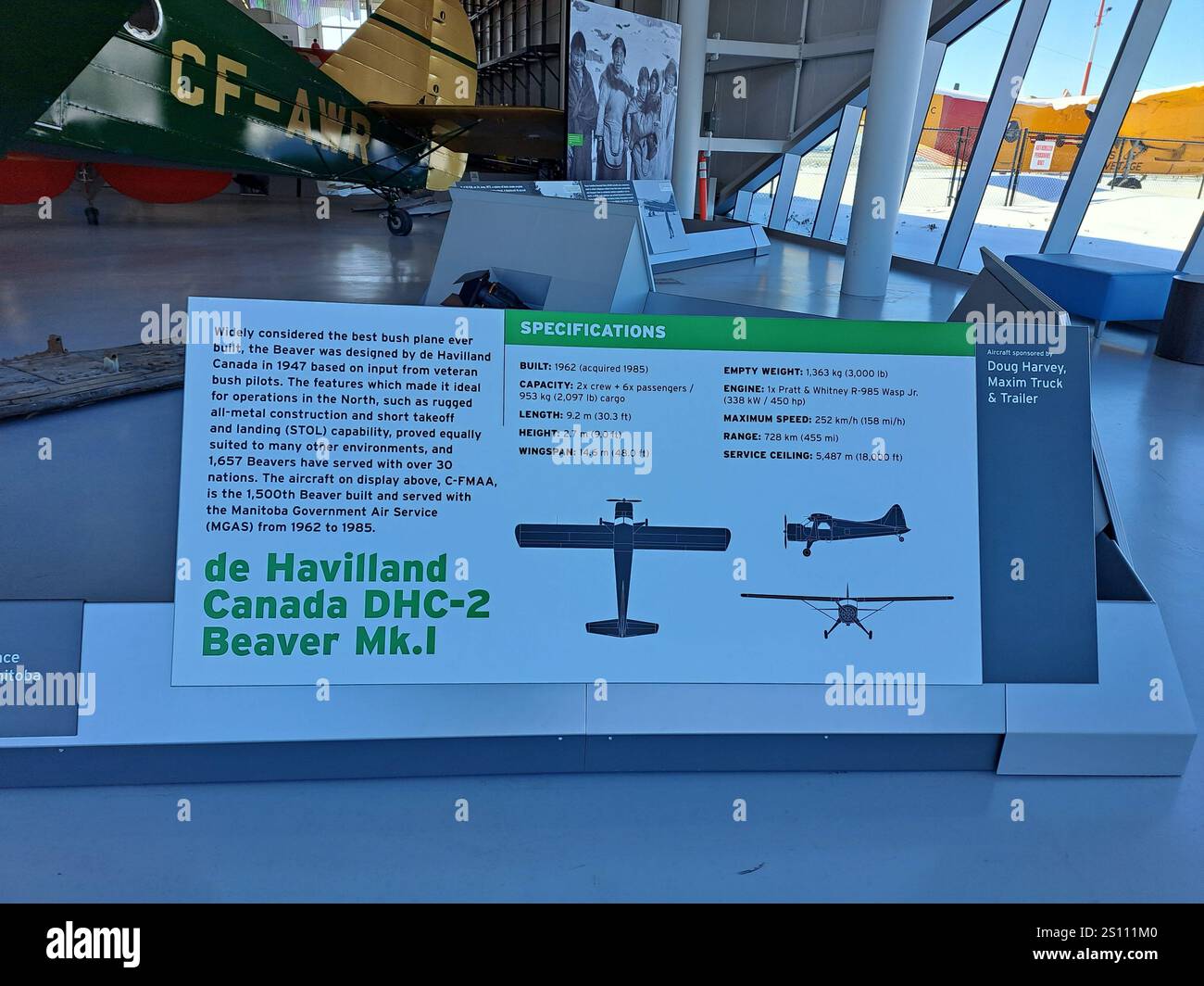 de Havilland Canada DHC-2 Beaver Mk.1 sign at the Royal Aviation Museum ...