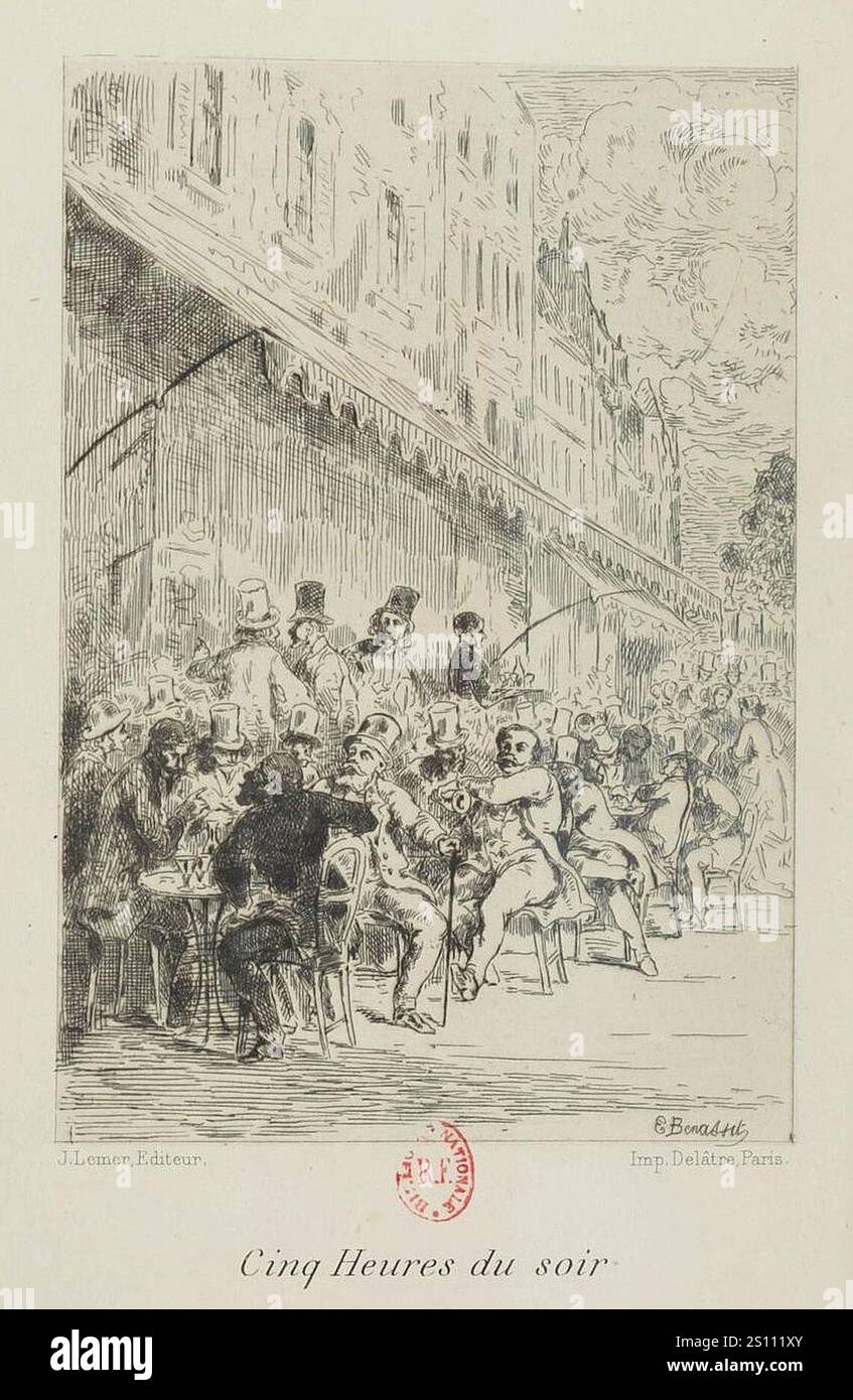 Emile Benassit, Cinq heures du soir, in Les heures parisiennes by ...