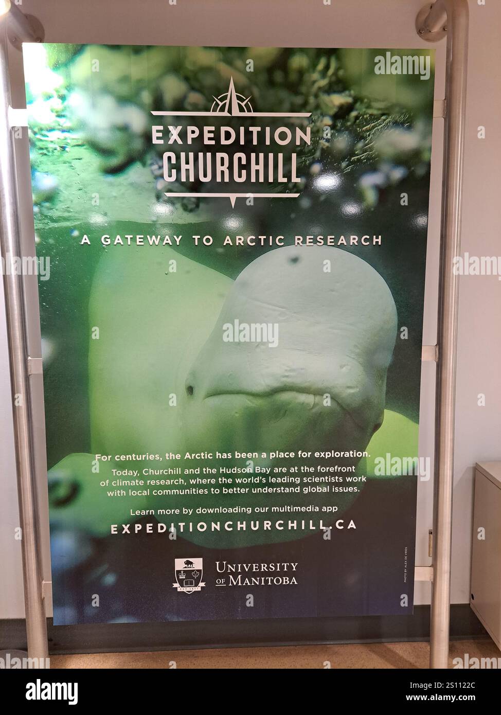 Expedition Churchill sign inside Union Station in Winnipeg, Manitoba ...