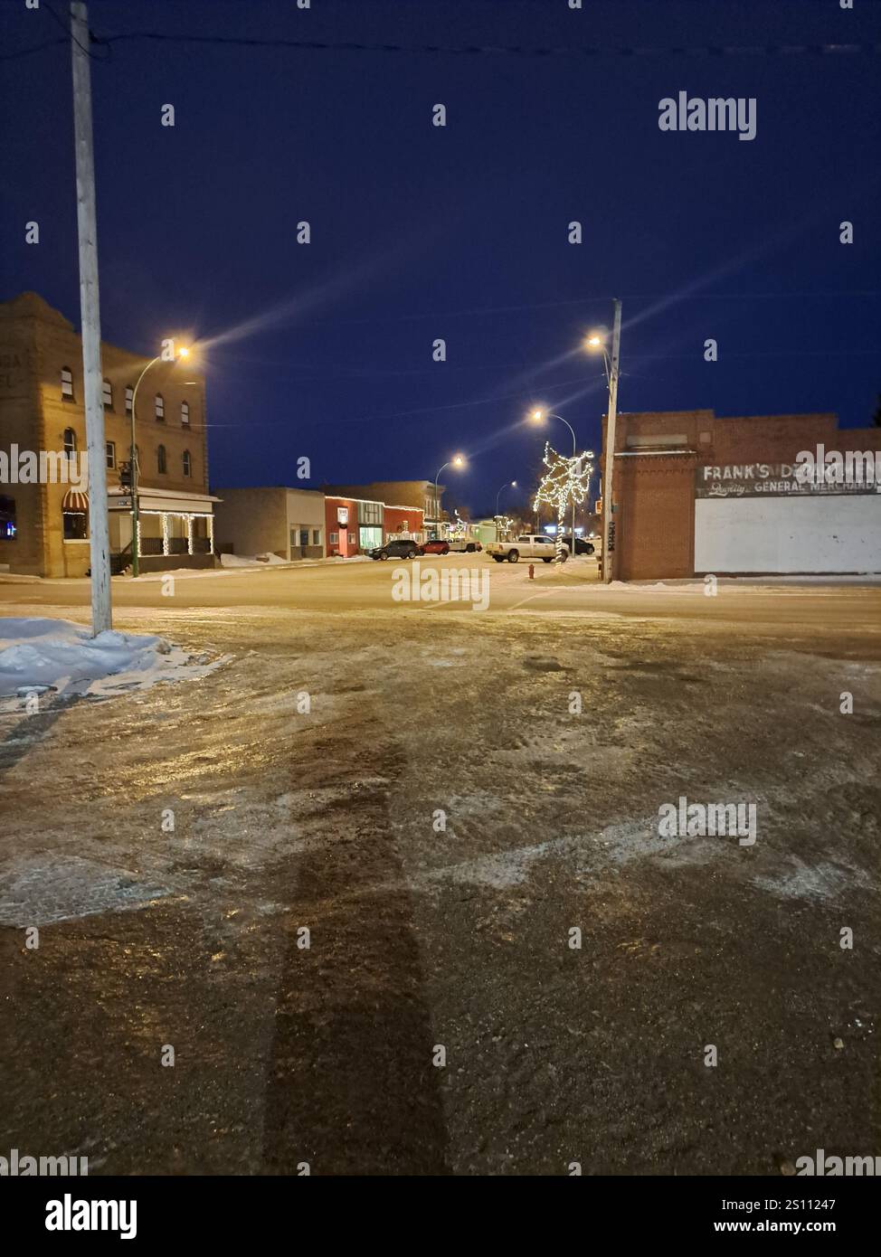 Downtown from the train station in Canora, Saskatchewan, Canada Stock ...