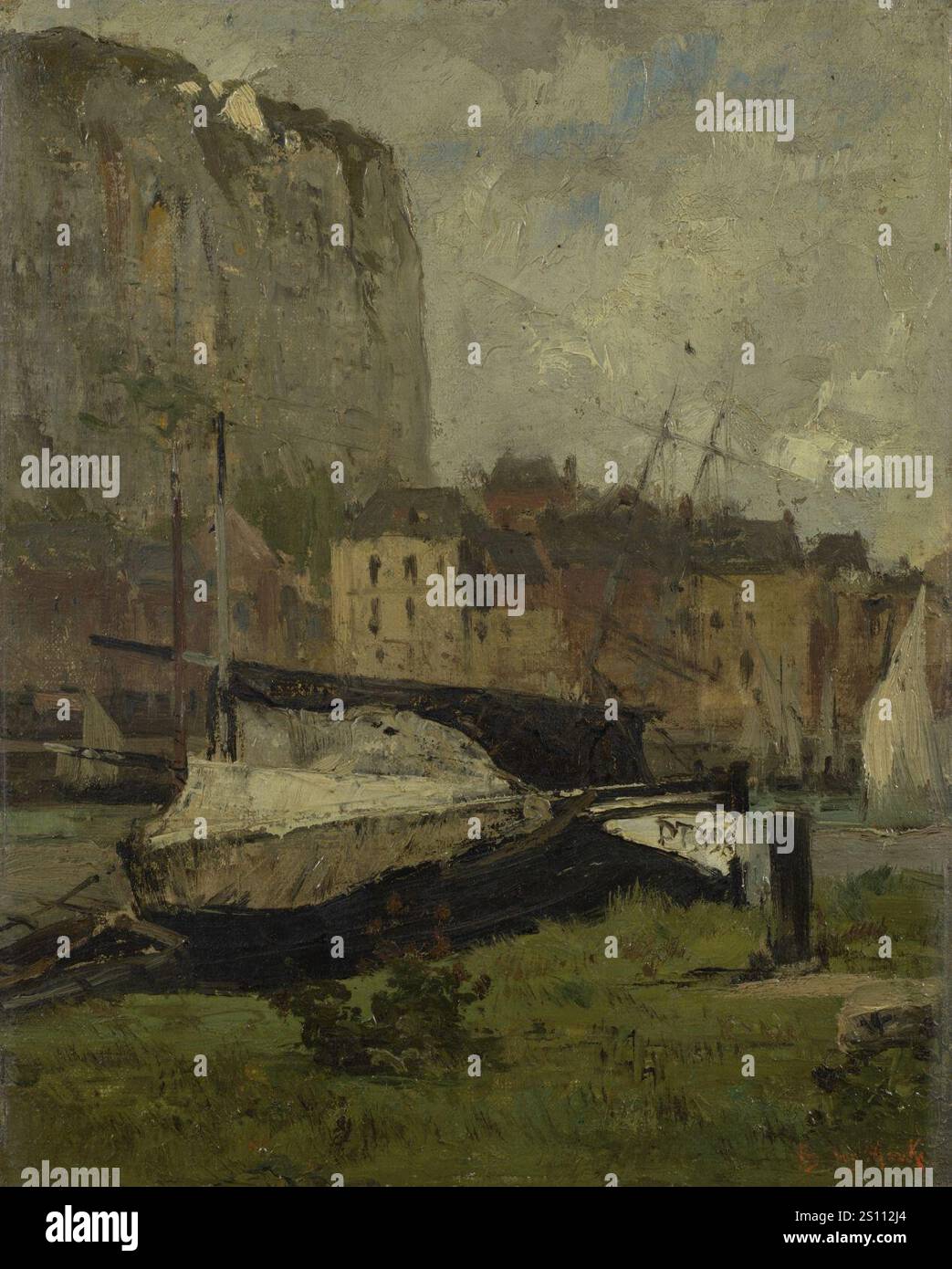 Emile van Marcke de Lummen (1827 - 1890) - Kliffen bij Tréport Stock Photo - Alamy