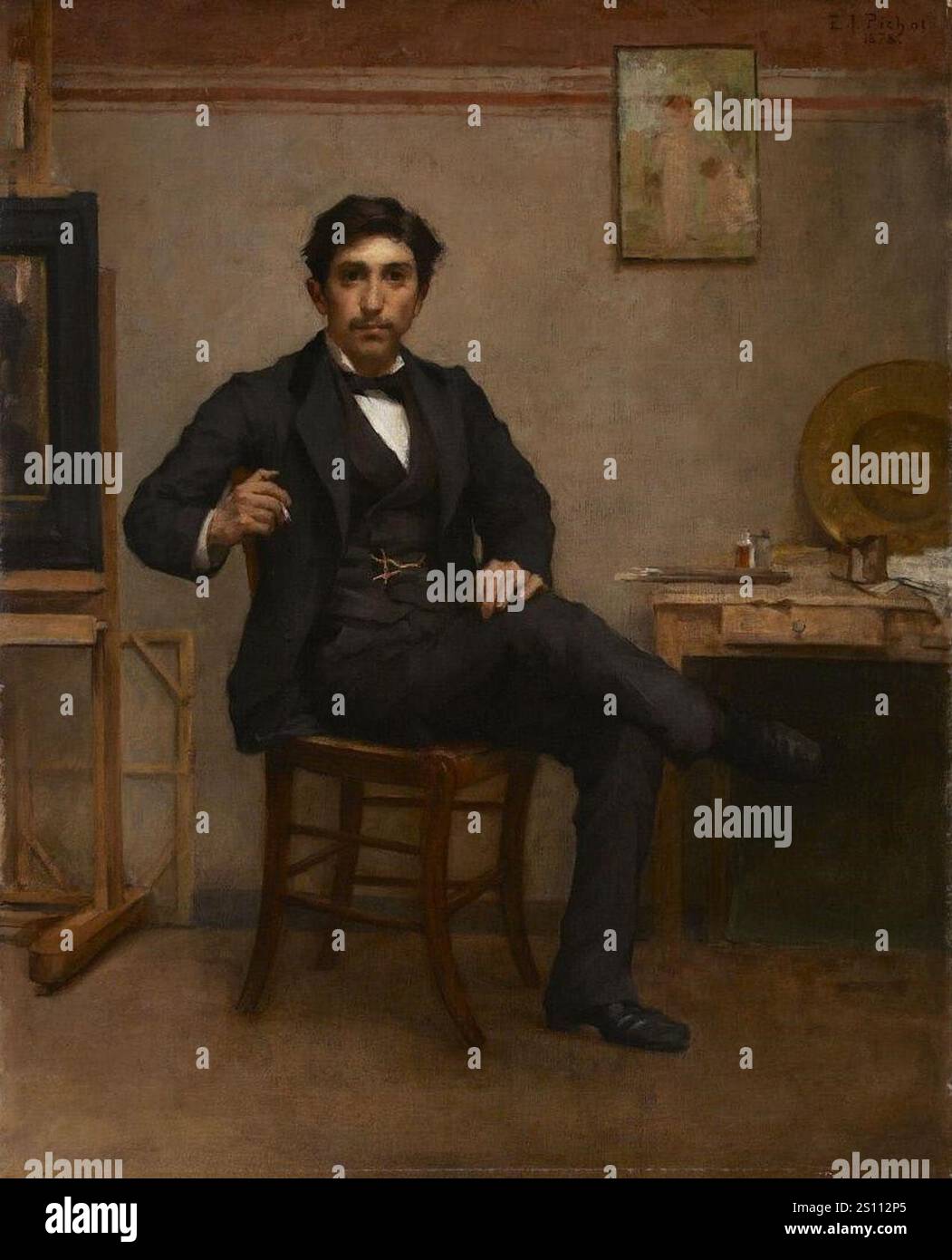 Emile-Jules Pichot - Self-portrait, 1878 Stock Photo - Alamy