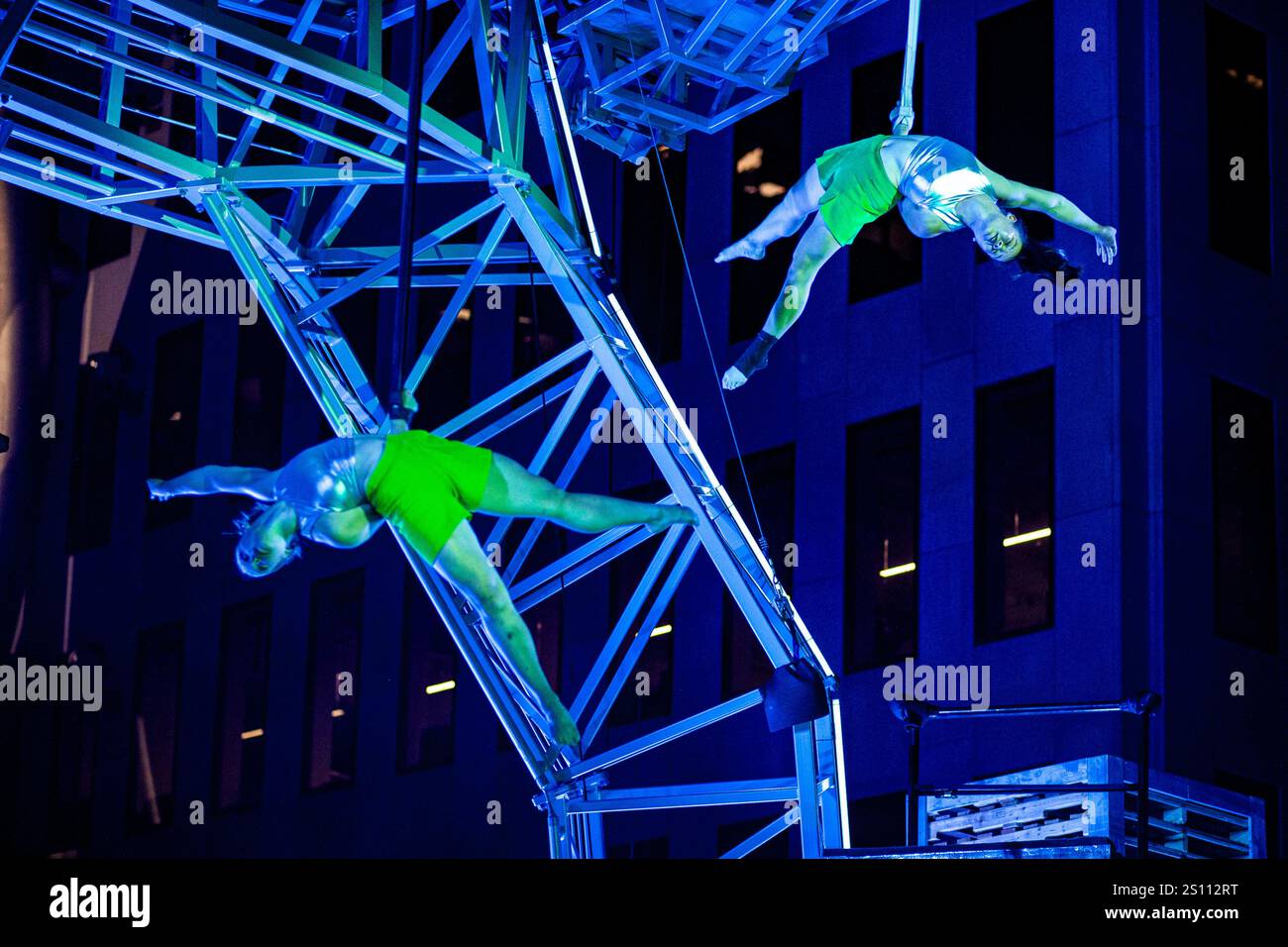 The Acrobatic group "Les 7 Doigts De La Main" in summer show in ...