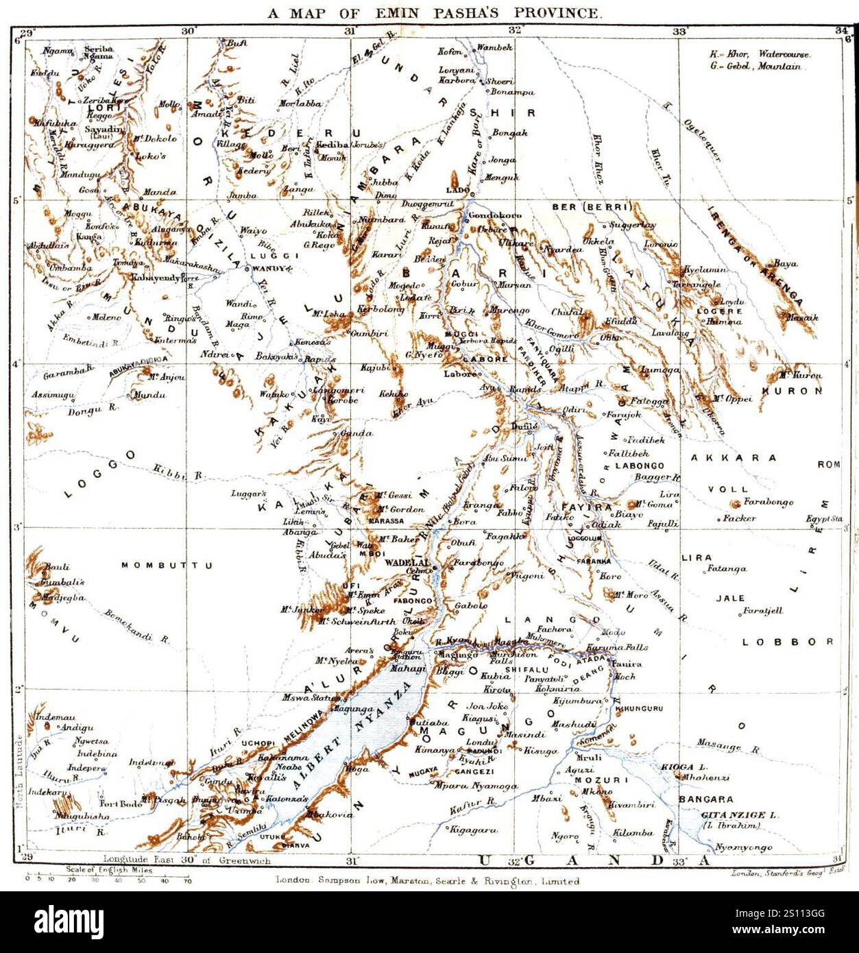 Emin Pasha map Stock Photo - Alamy