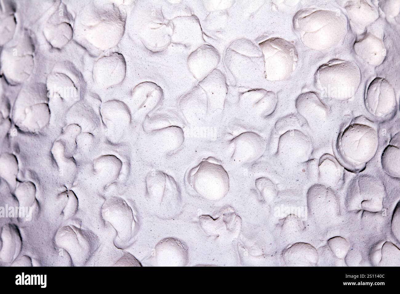 Crater Holes and Dips in Pottery Clay In a Thick White Texture Dots ...