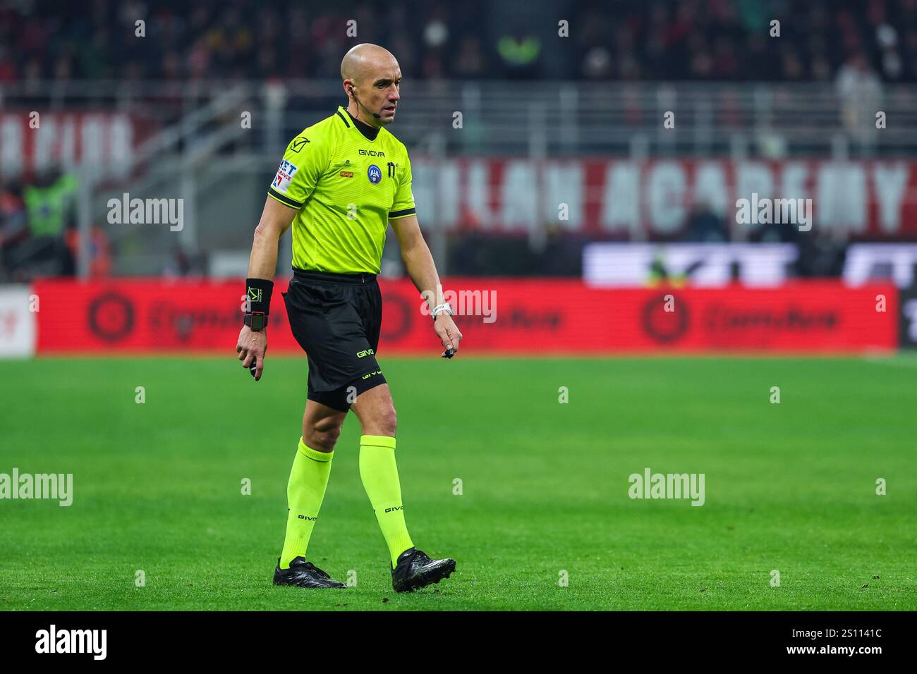 Milan, Italy. 29th Dec, 2024. Referee Michael Fabbri seen in action ...