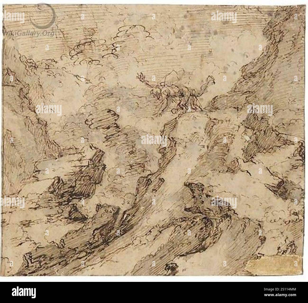 Empedocles Leaping Into Etna Stock Photo - Alamy