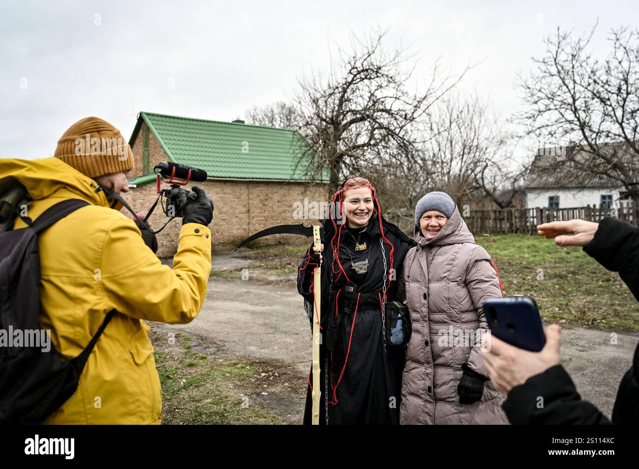 ZAPORIZHZHIA REGION, UKRAINE - DECEMBER 27, 2024 - Volunteer actors of ...