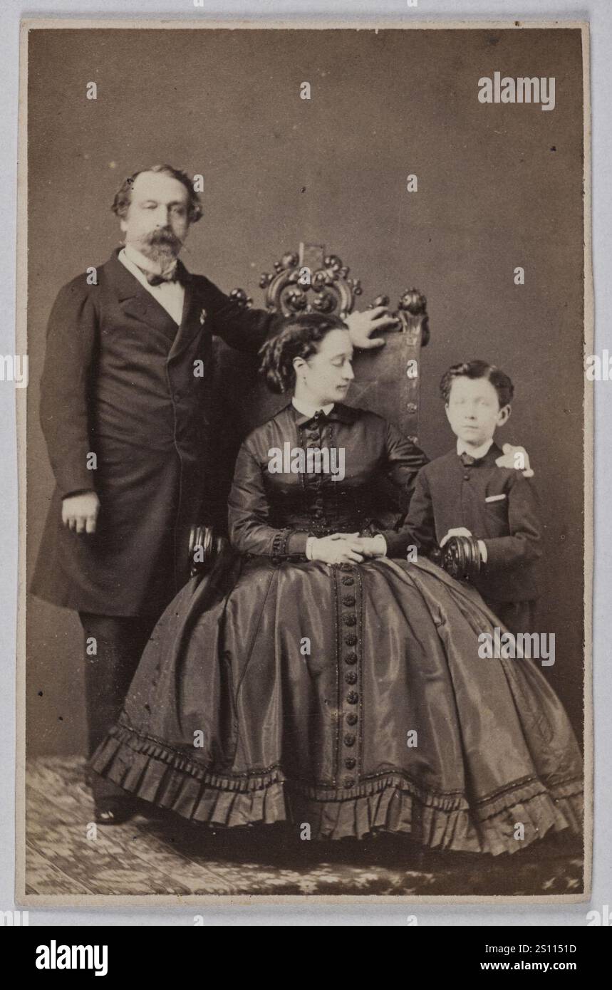 Emperor Napoléon III with his family Stock Photo - Alamy