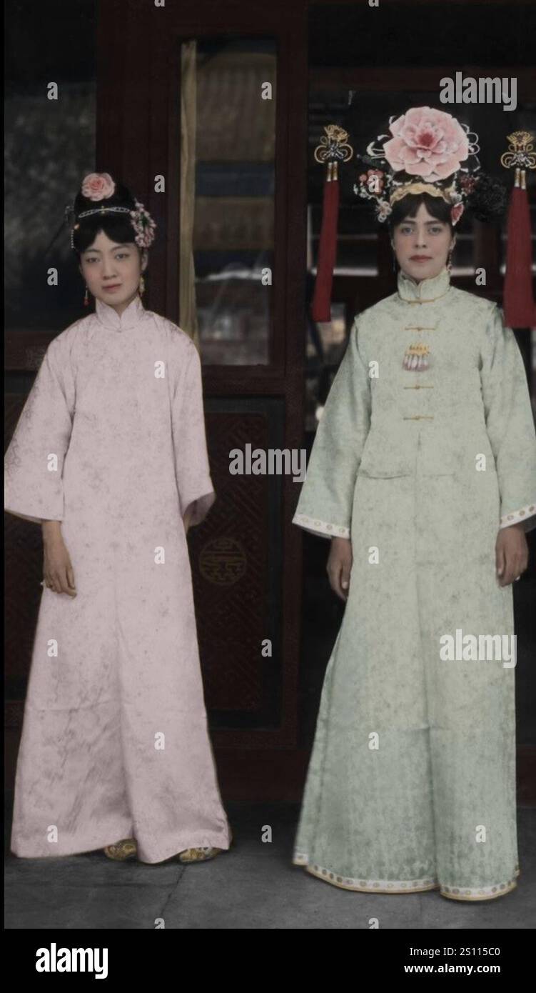 Empress Wanrong of the Qing with Isabel Ingram, 1922-1924, colourised Stock Photo - Alamy