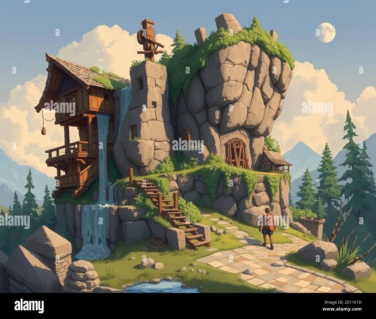 Elements of adventure in graphics style Stock Vector Image & Art - Alamy