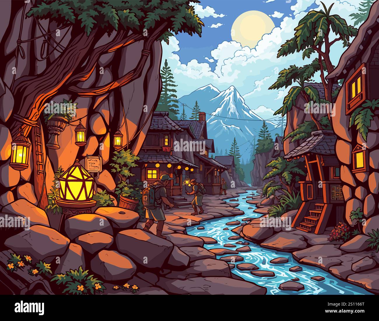 Elements of adventure in graphics style Stock Vector Image & Art - Alamy