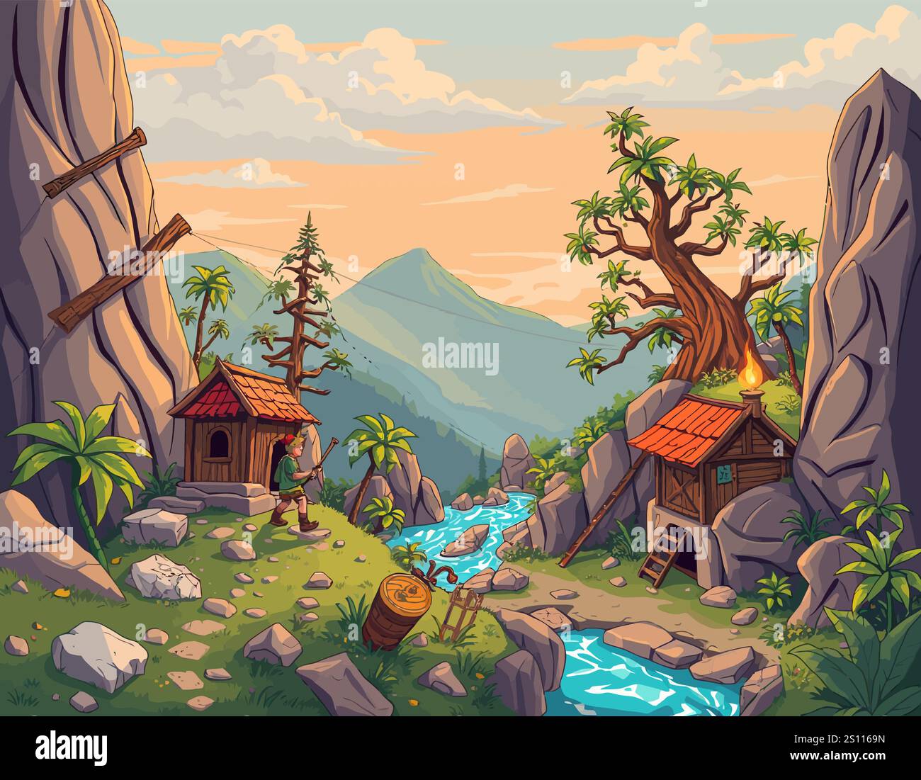 Elements of adventure in graphics style Stock Vector Image & Art - Alamy