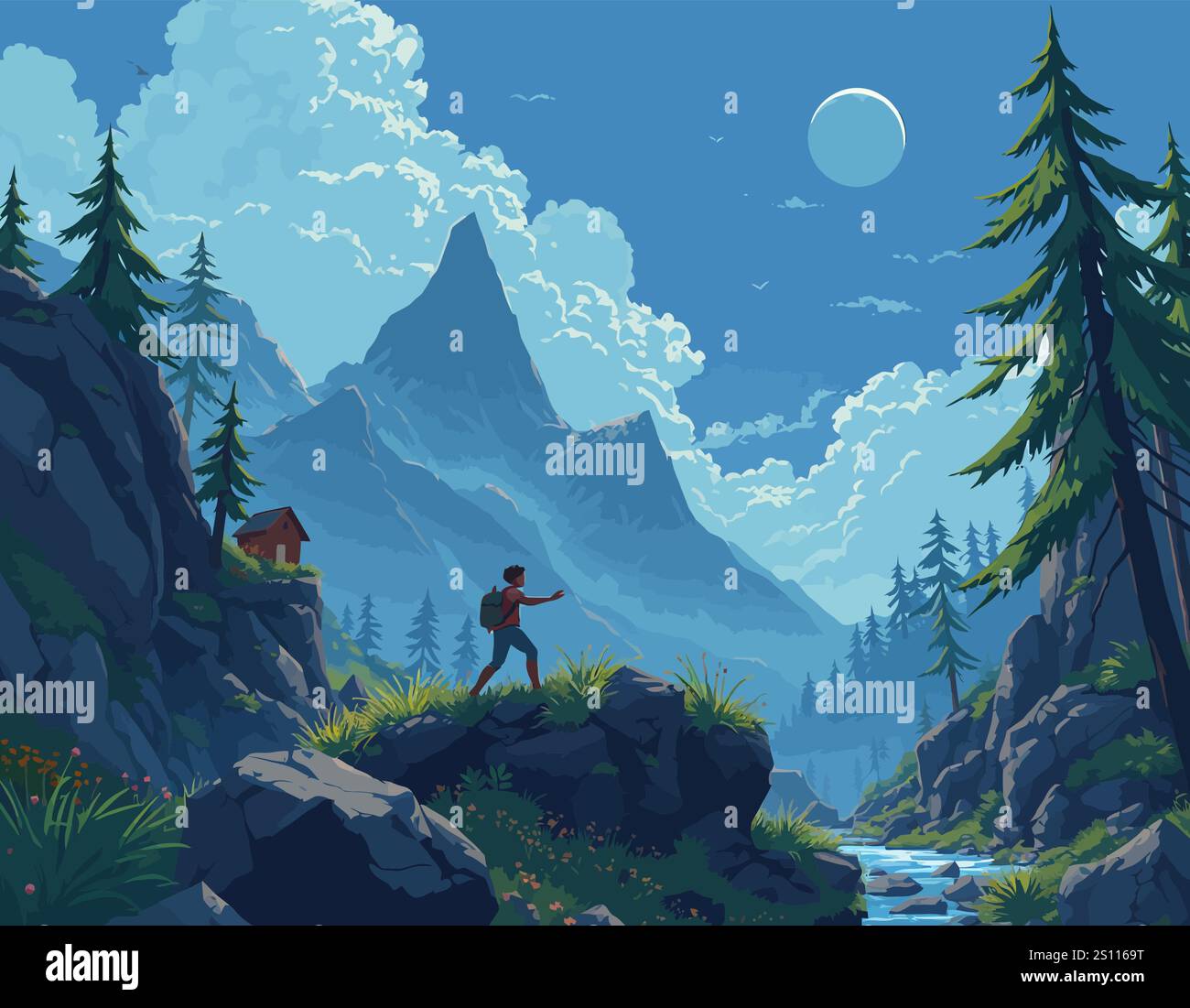 Elements of adventure in graphics style Stock Vector Image & Art - Alamy